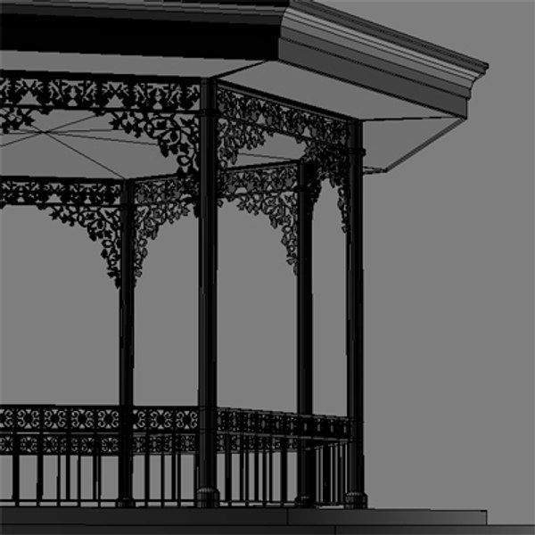bandstand polygons 3d model