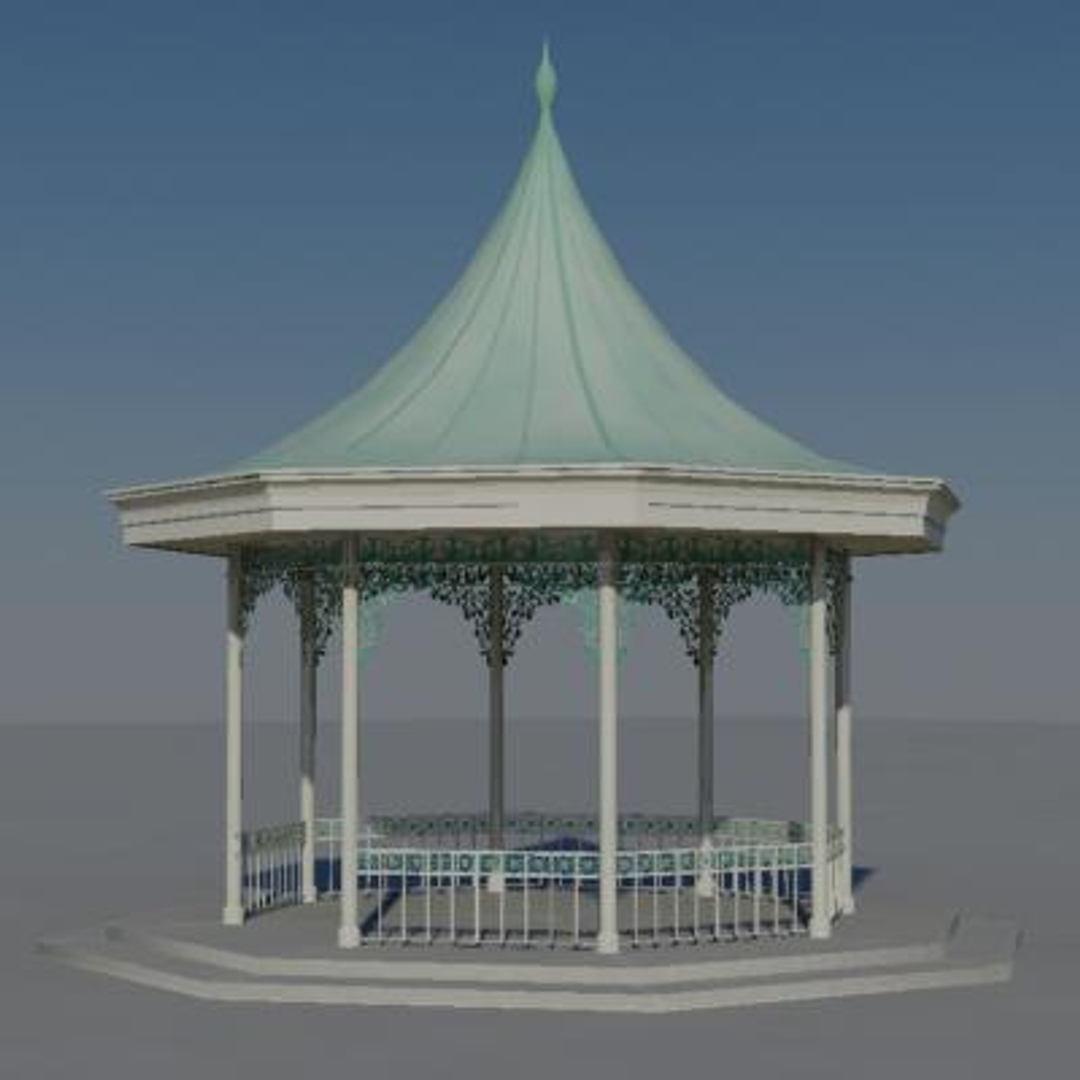 bandstand polygons 3d model