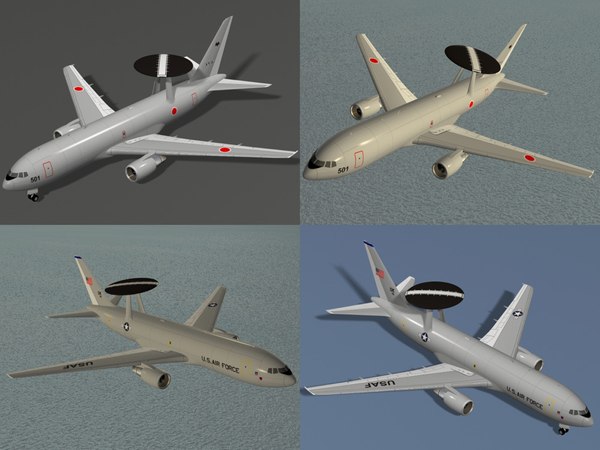 e-767 awacs japanese air force 3d 3ds