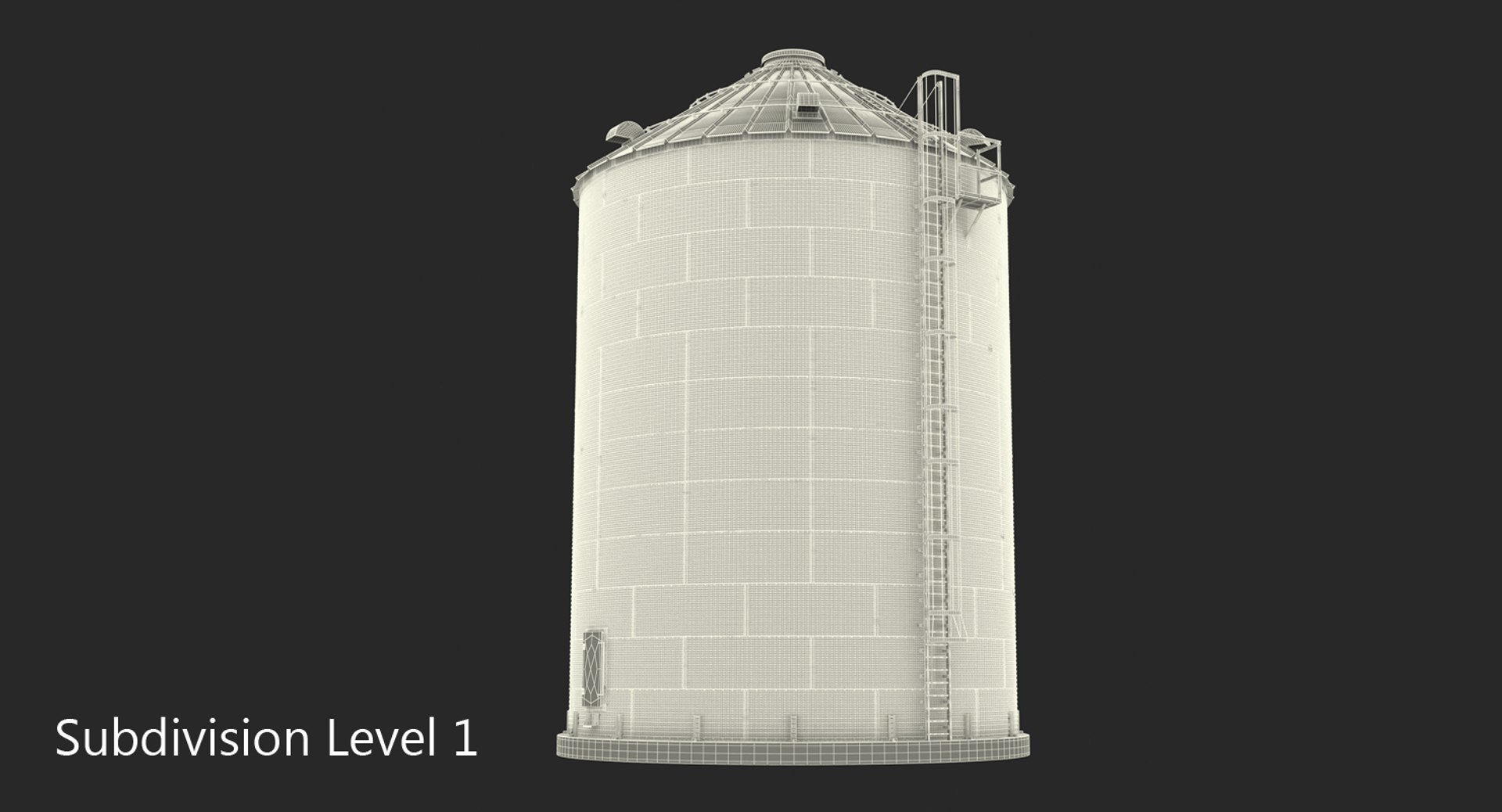 Farm Grain Storage Bin 3d Model