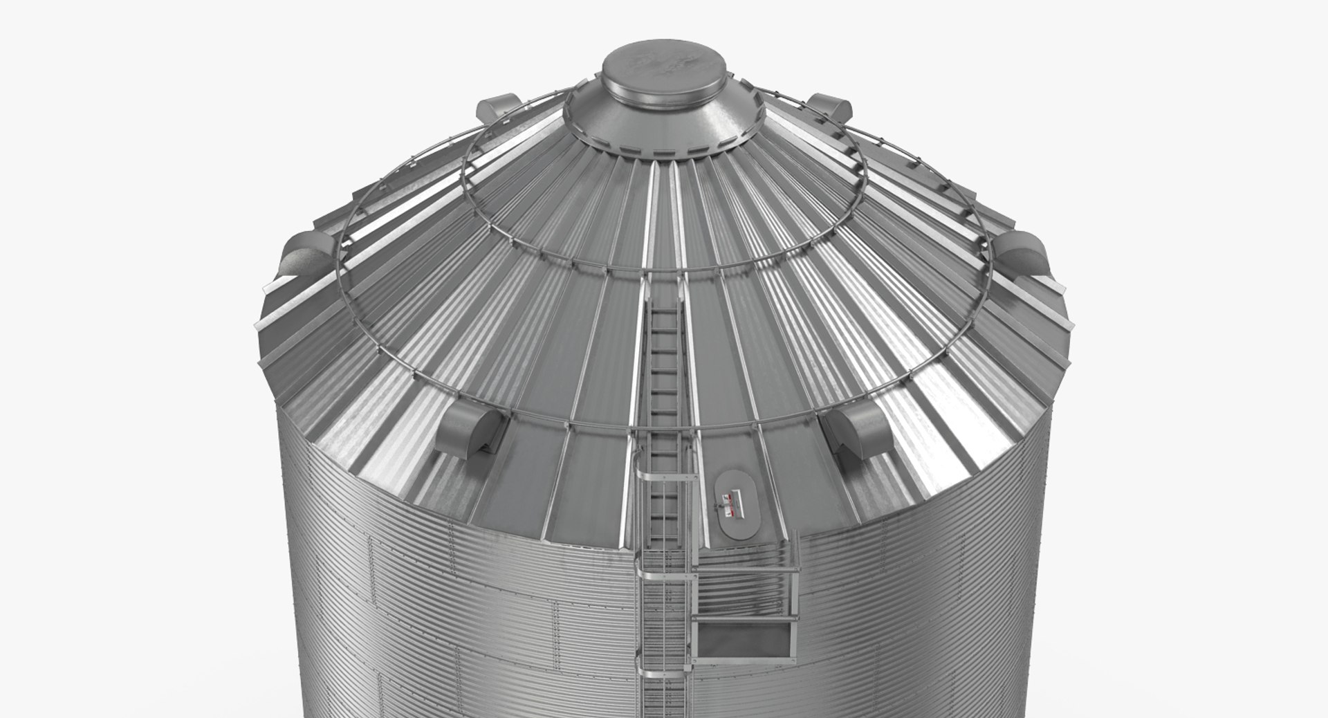 Farm Grain Storage Bin 3d Model