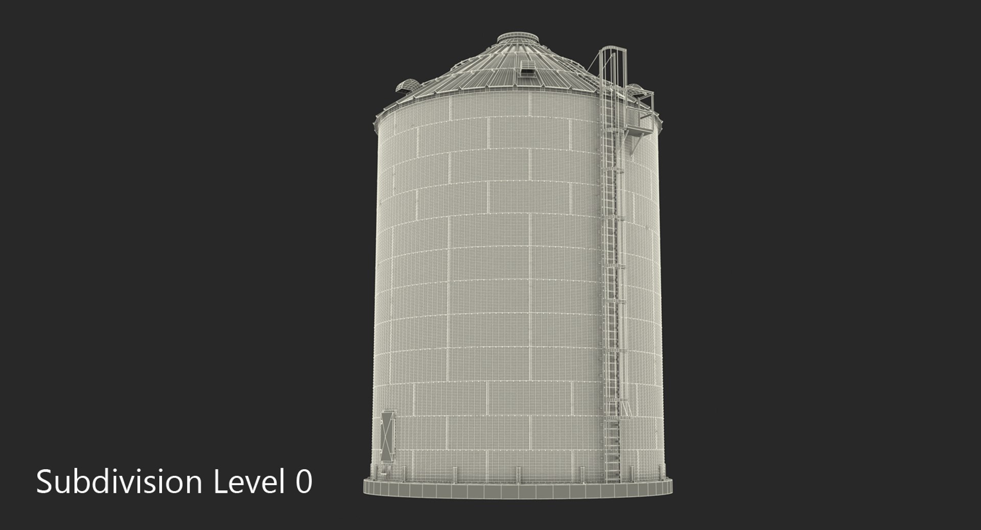 Farm Grain Storage Bin 3d Model