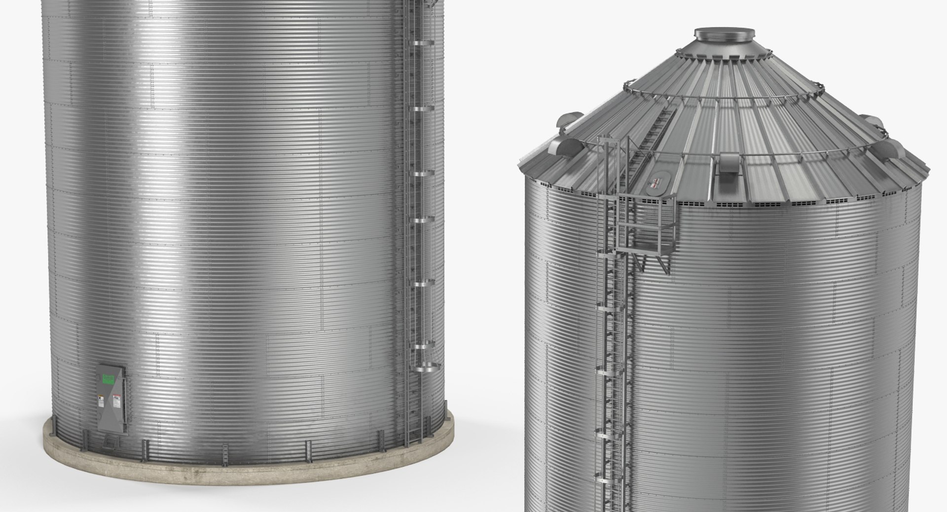 Farm Grain Storage Bin 3d Model
