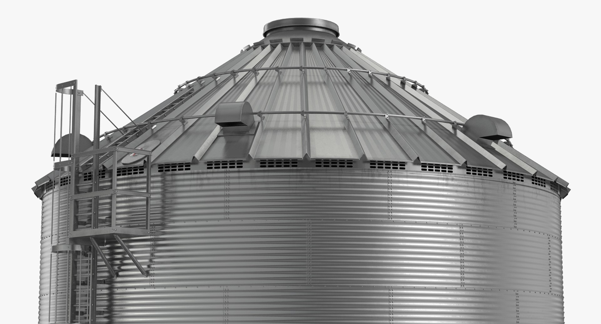 Farm Grain Storage Bin 3d Model