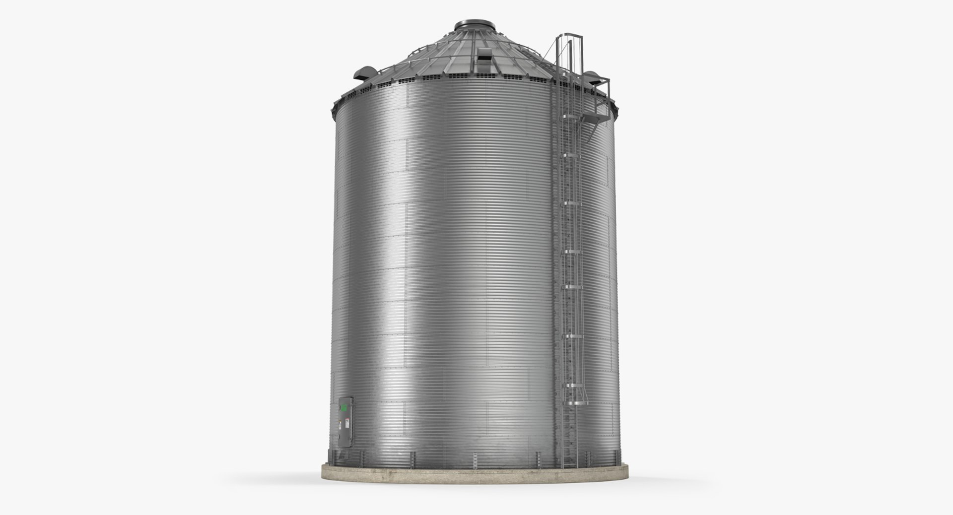 farm grain storage bin 3d model