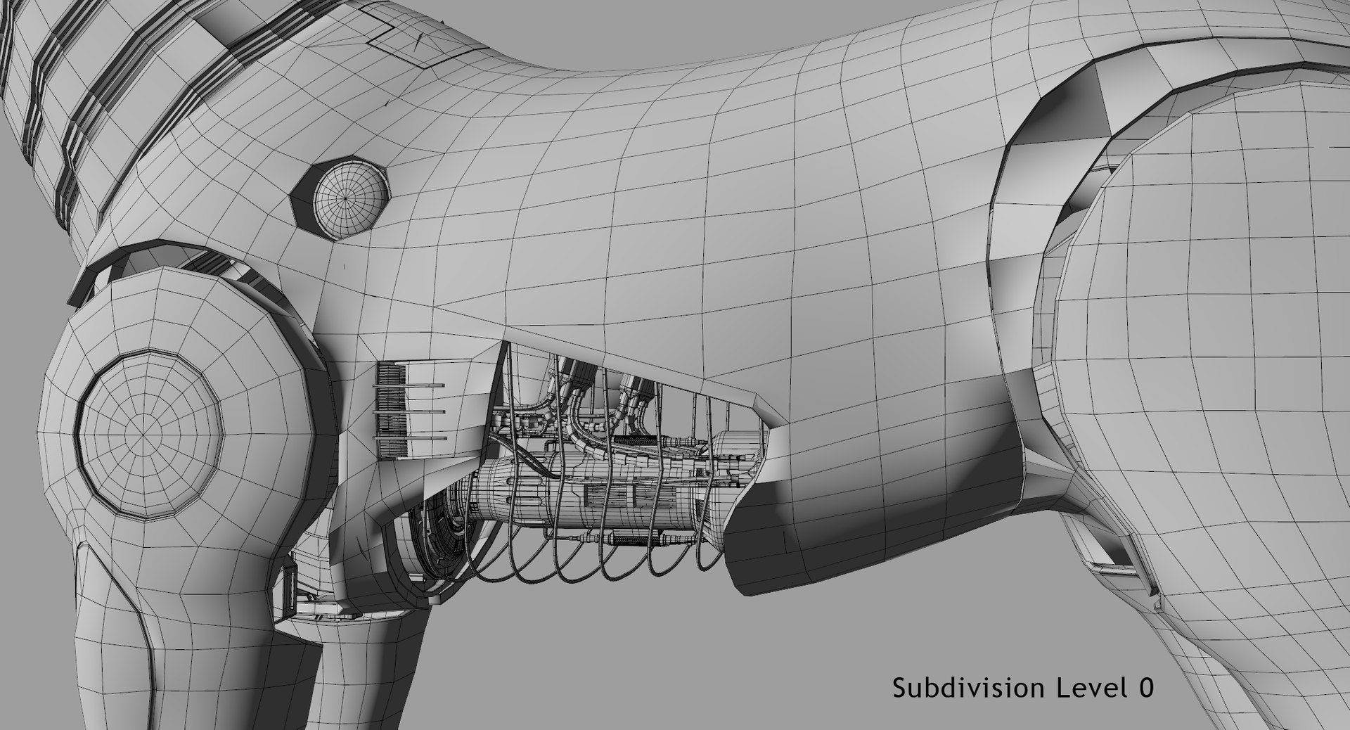 gallop robot horse rigged 3d lwo