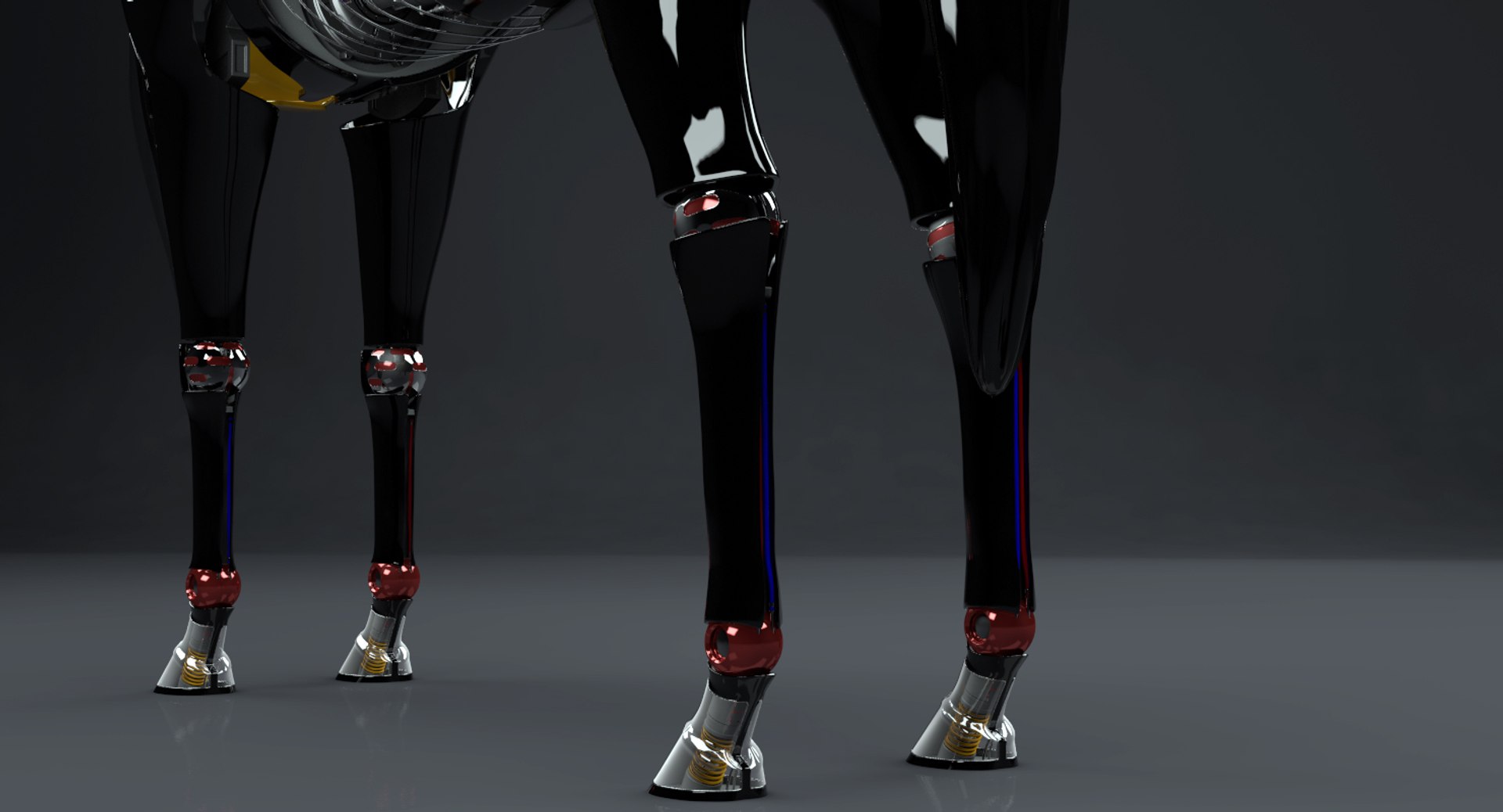 gallop robot horse rigged 3d lwo