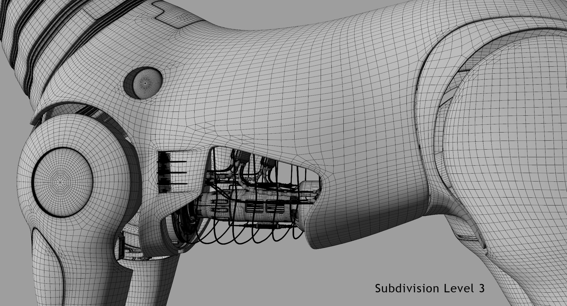 gallop robot horse rigged 3d lwo