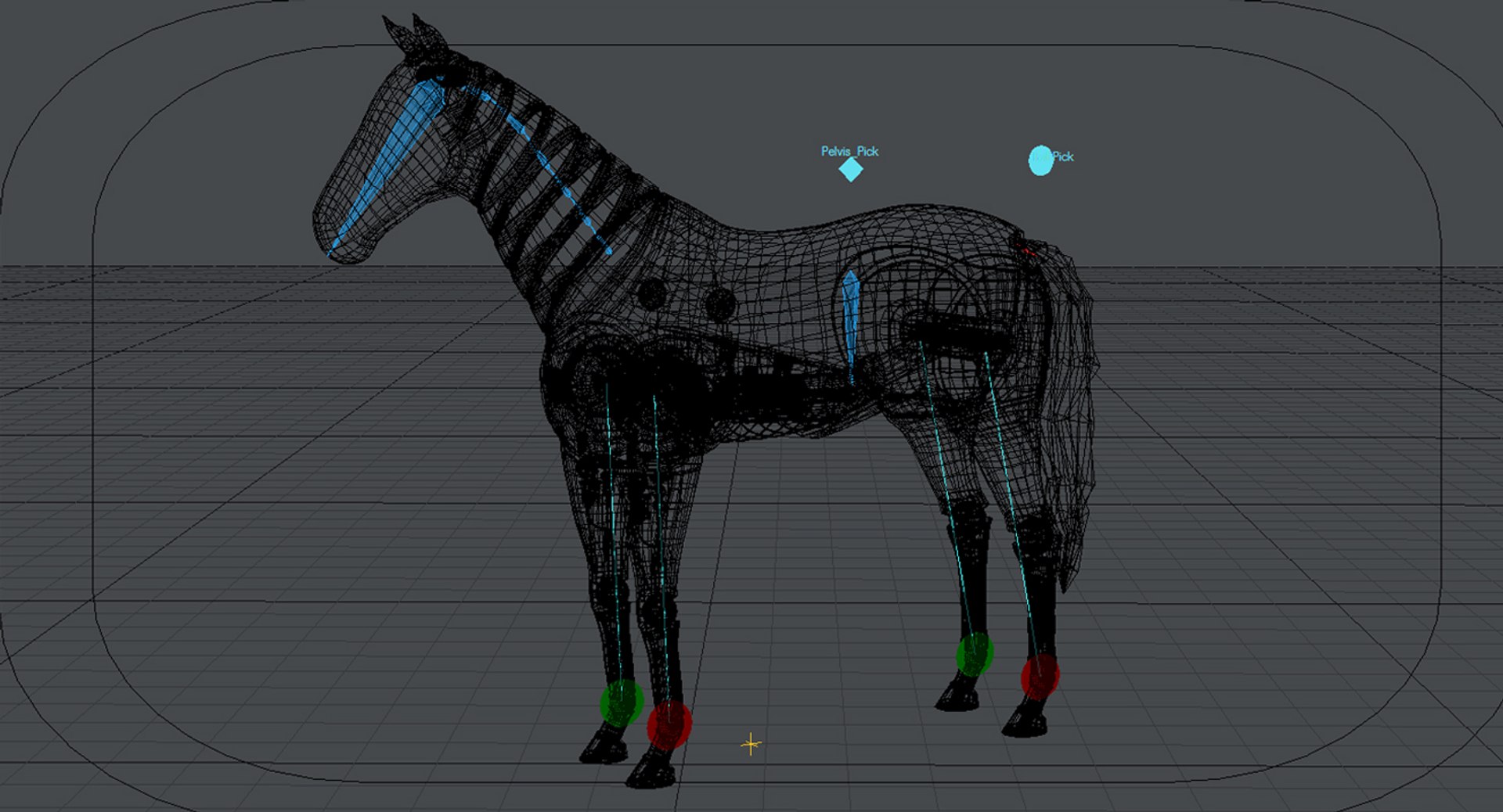 gallop robot horse rigged 3d lwo
