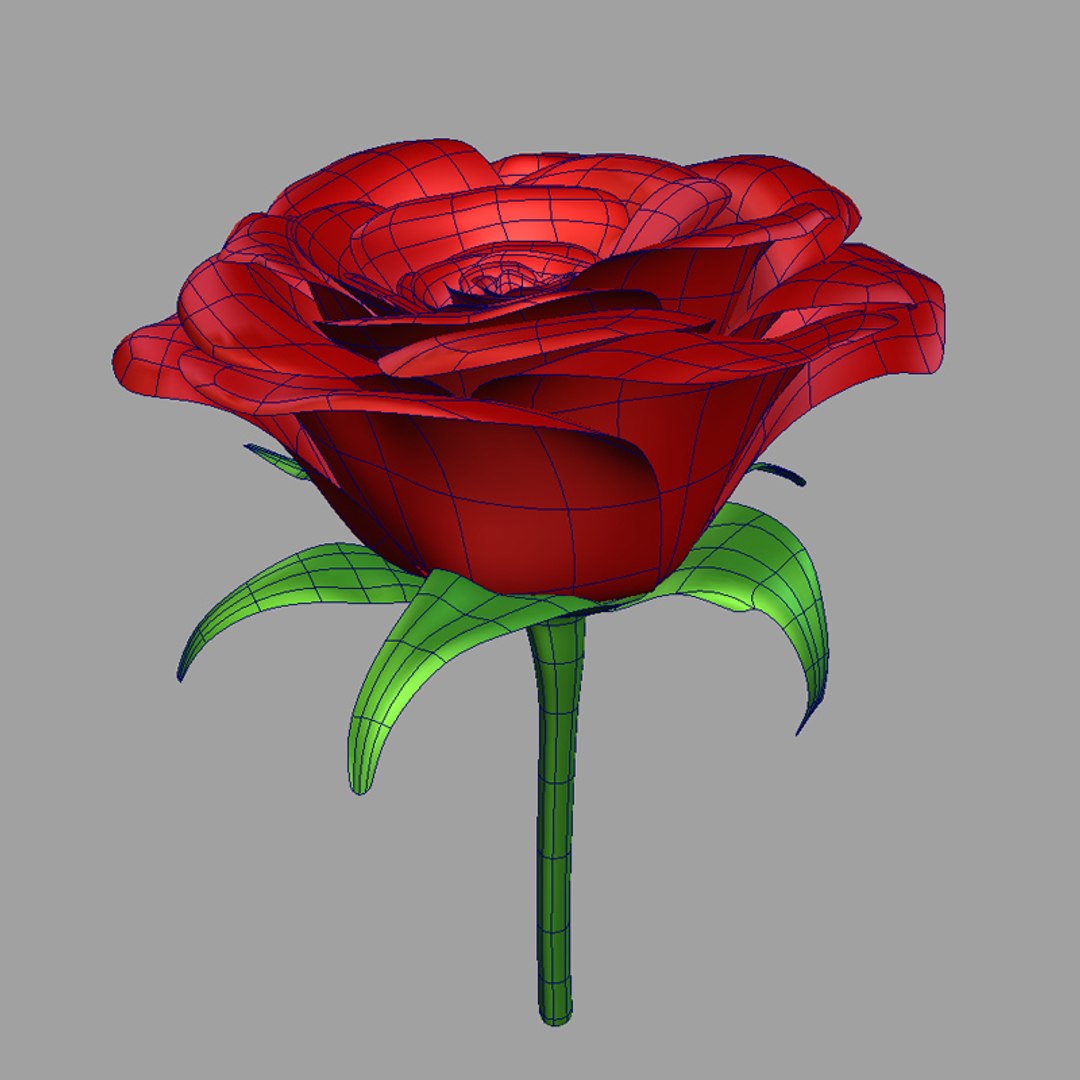 Rose Modeled 3d Max
