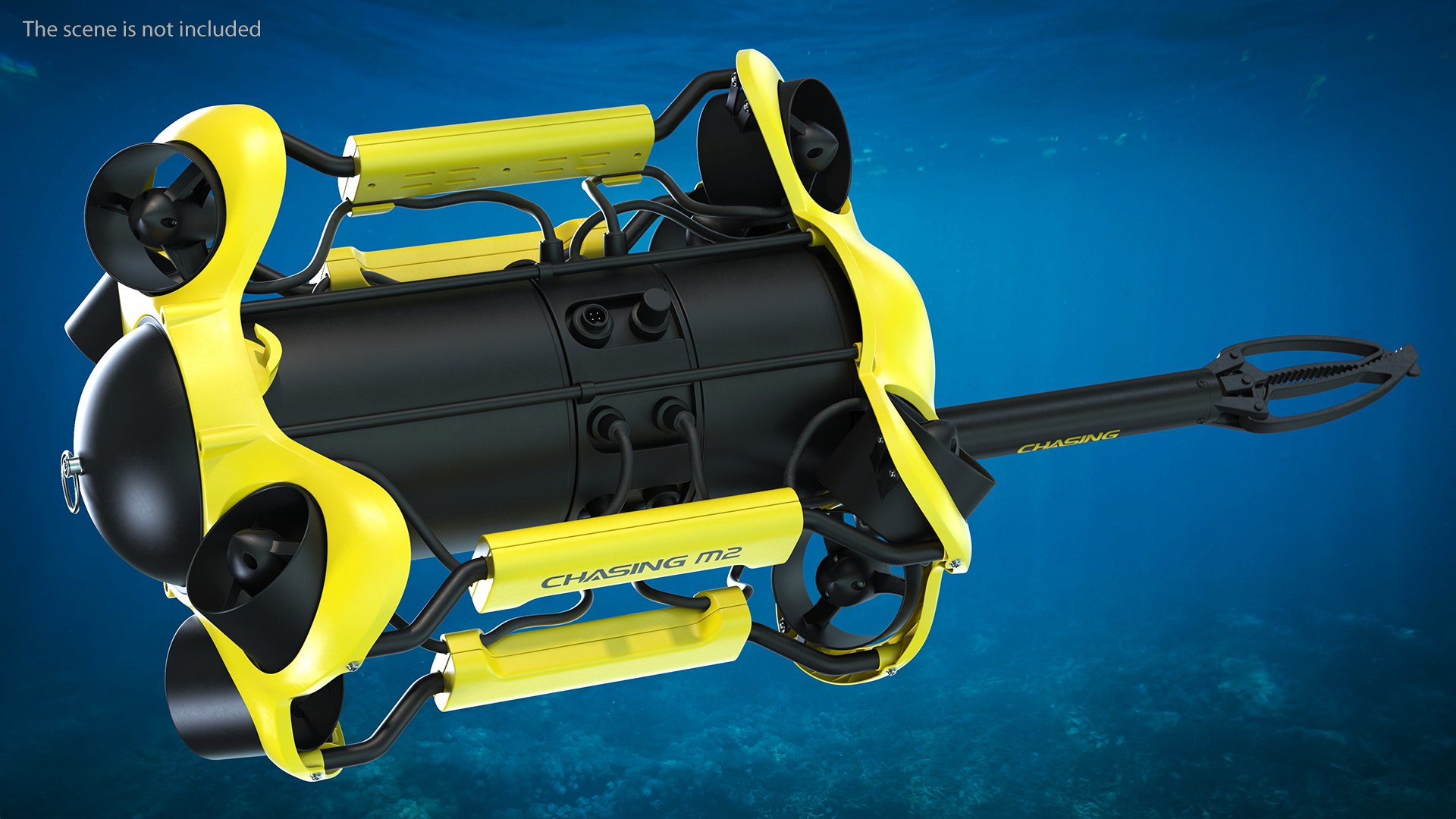 3D Model Chasing M2 Underwater Drone With Grabber Arm Rigged ...