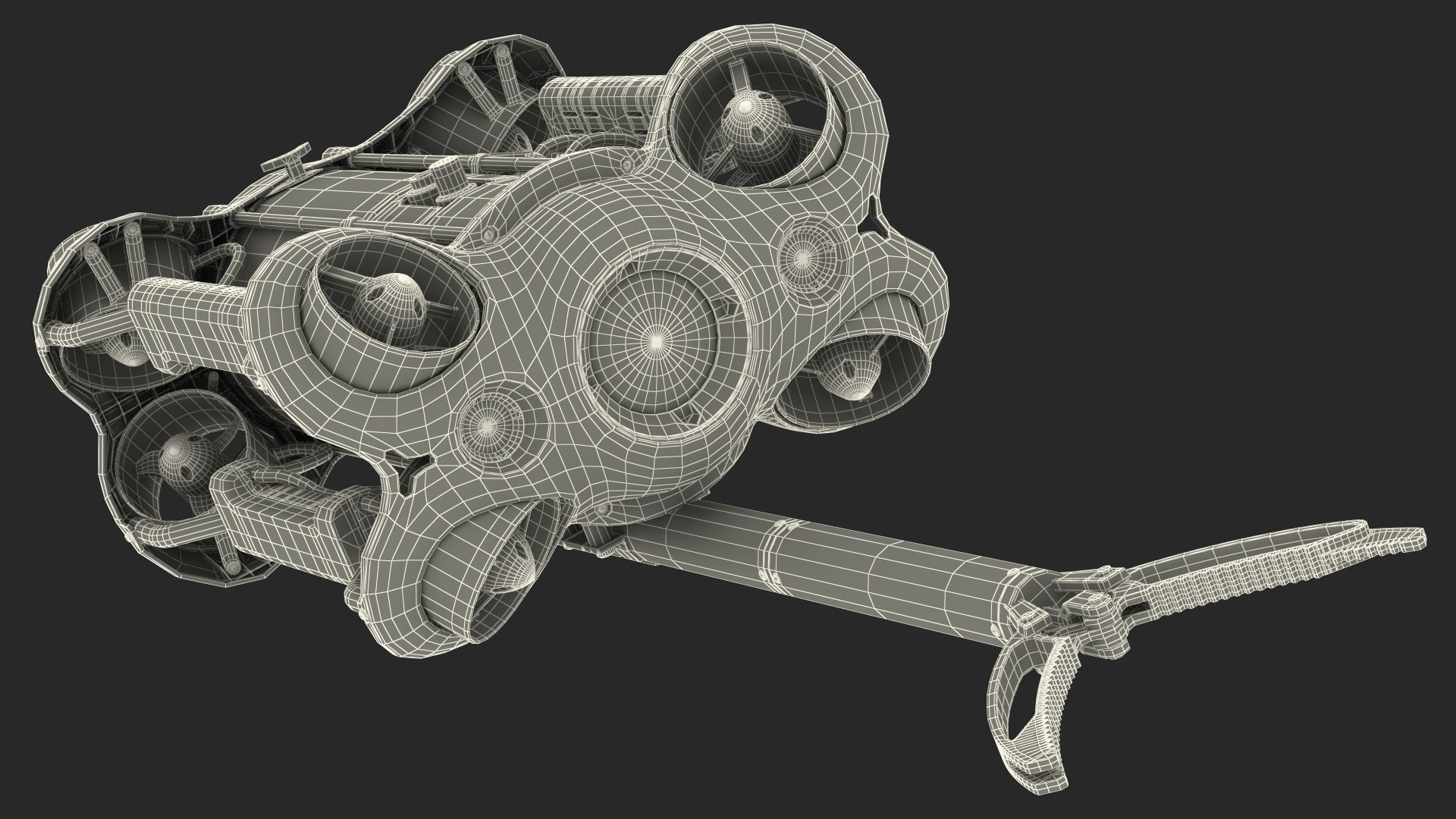 3D Model Chasing M2 Underwater Drone With Grabber Arm Rigged ...