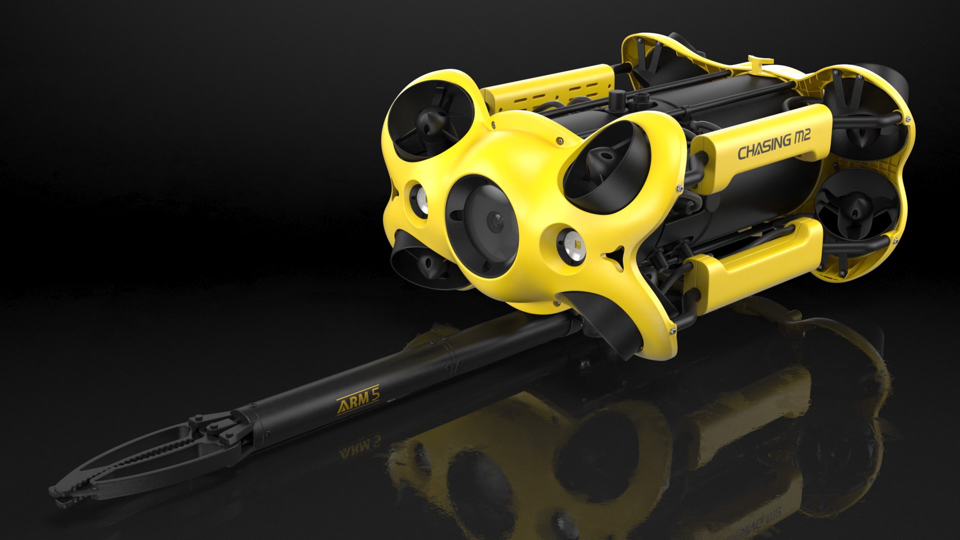 3D Model Chasing M2 Underwater Drone With Grabber Arm Rigged ...