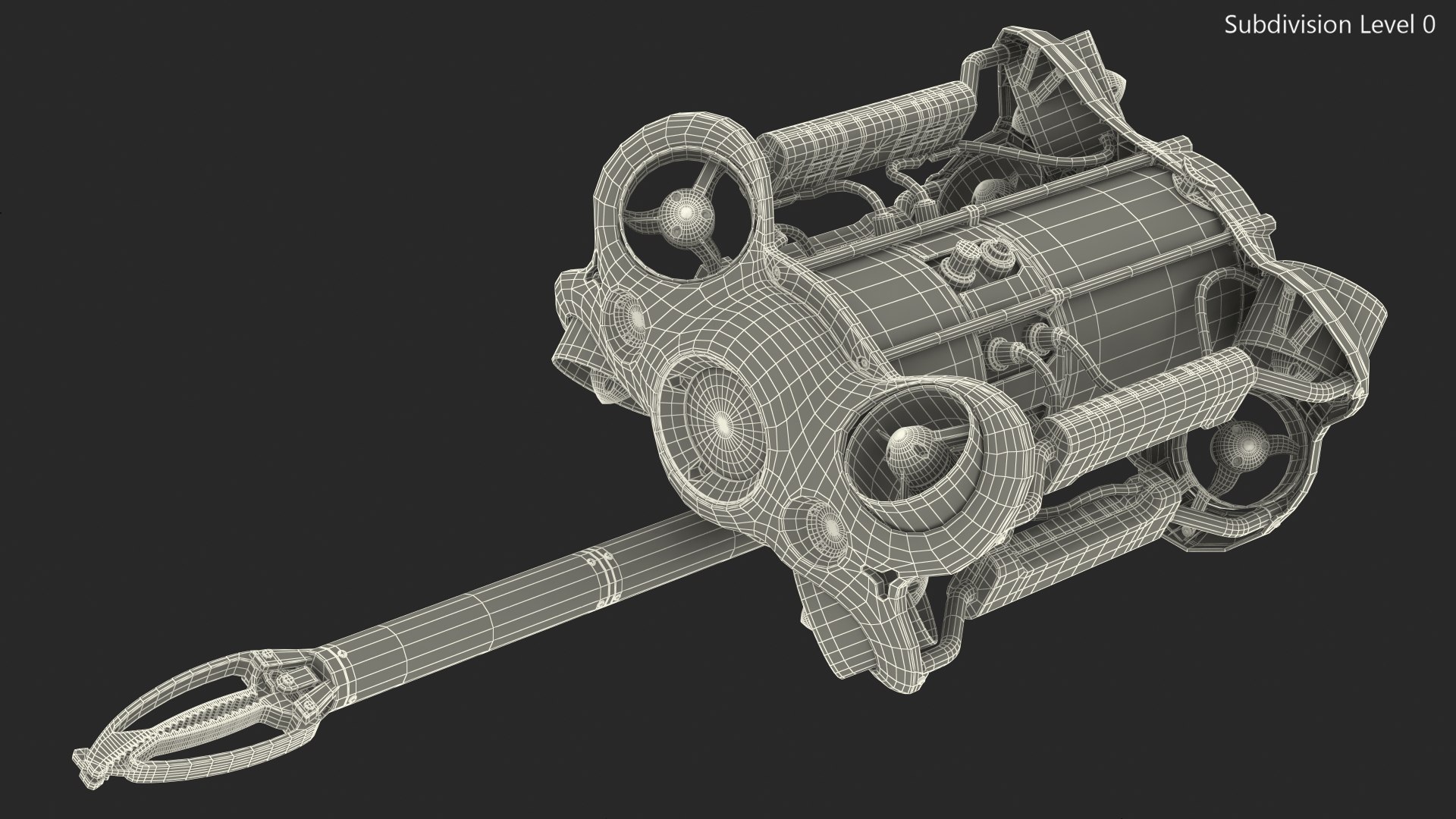 3D Model Chasing M2 Underwater Drone With Grabber Arm Rigged ...