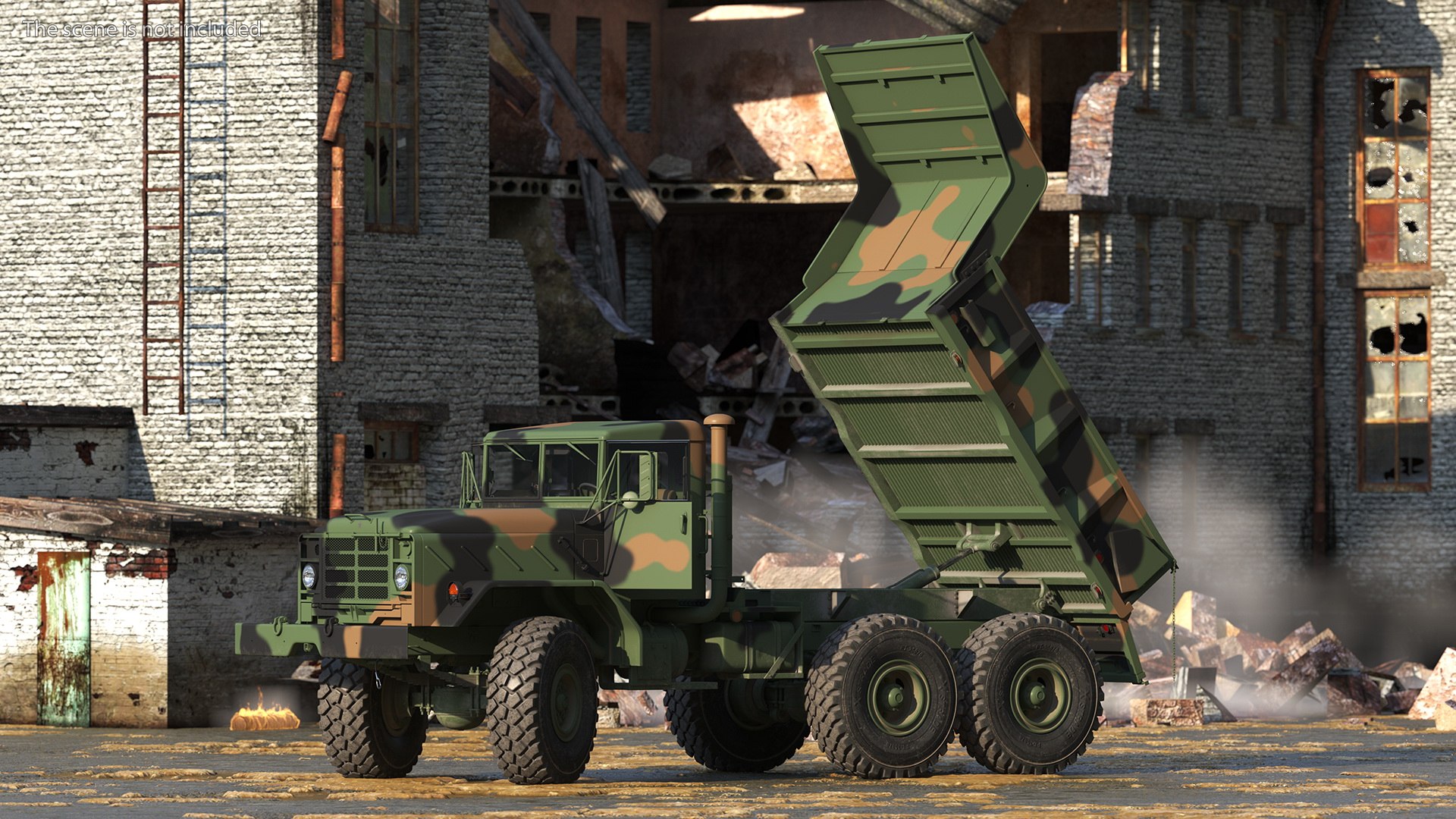 3D model M939 Military Dump Truck Green Rigged - TurboSquid 1716555