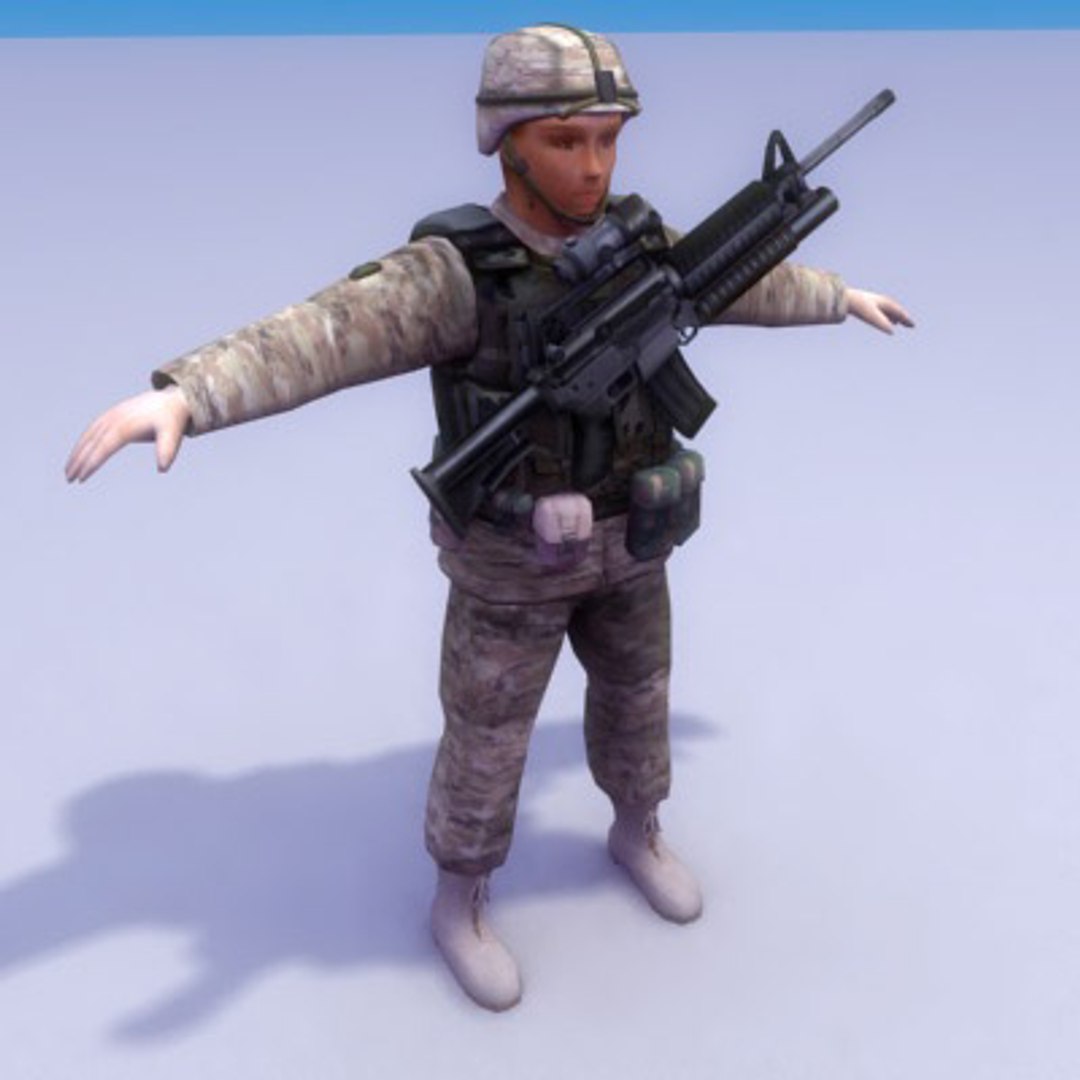 Usmc Female Marine 3d Model