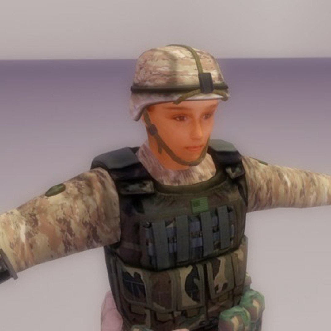 Usmc Female Marine 3d Model