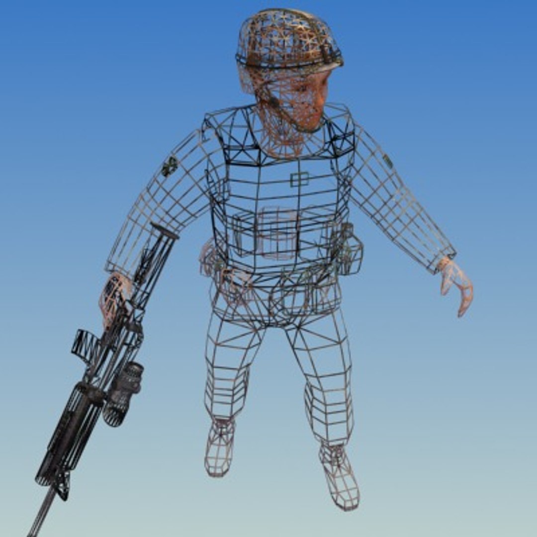 Usmc Female Marine 3d Model