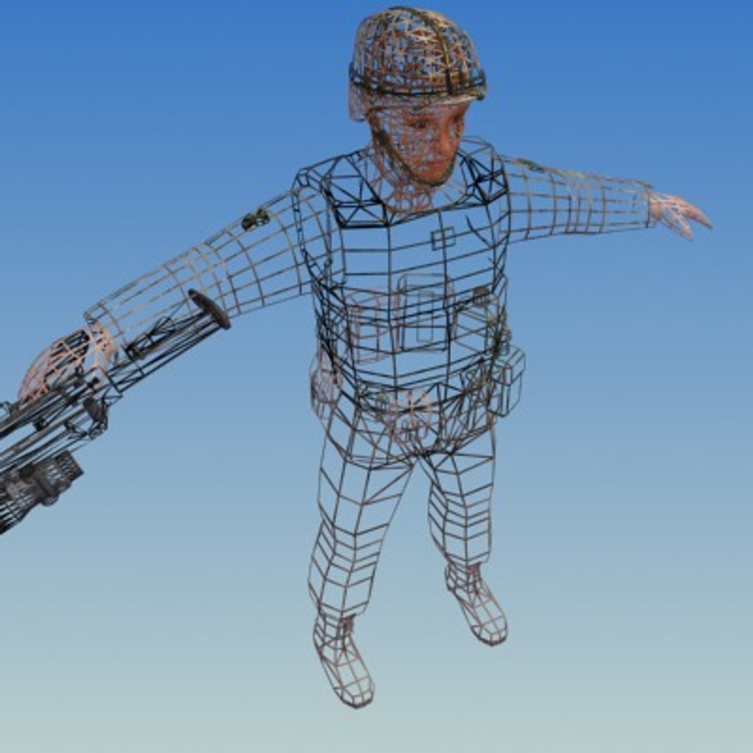 Usmc Female Marine 3d Model