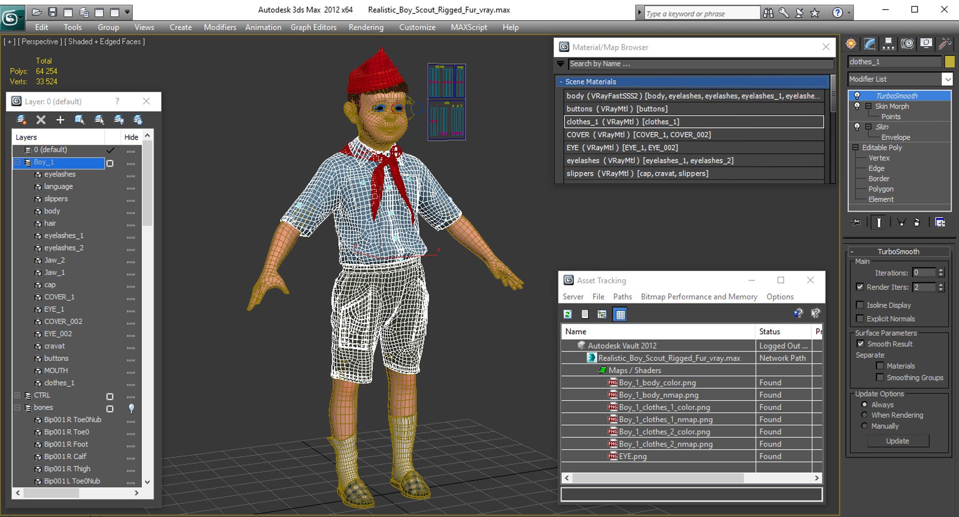 Realistic boy scout rigged model - TurboSquid 1312709