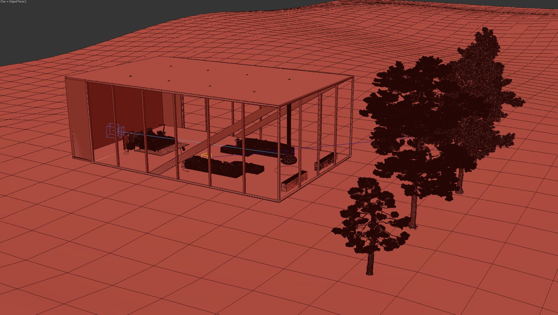 Realistic Interior With Forest View 3D - TurboSquid 1918425