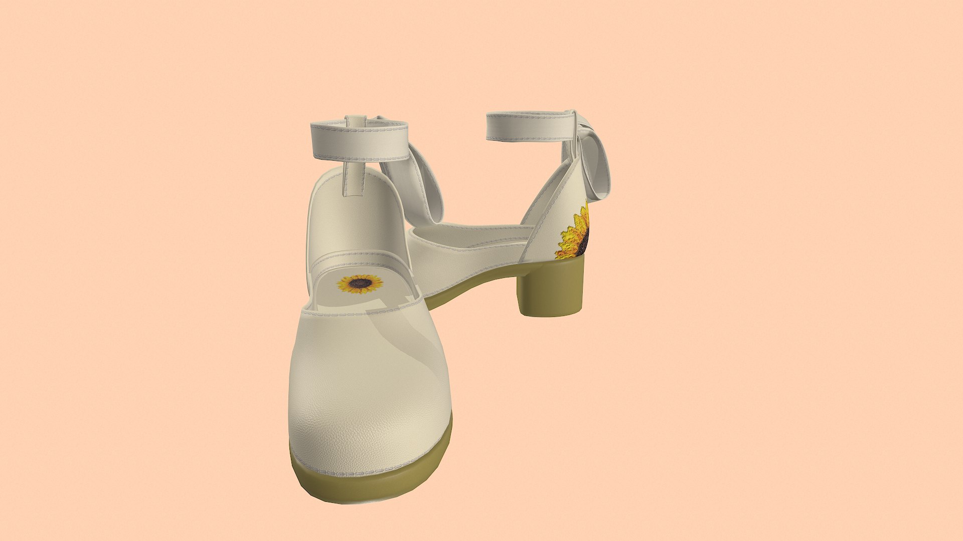 Sun Flower High Heel Shoes 3D Model - TurboSquid 2223014