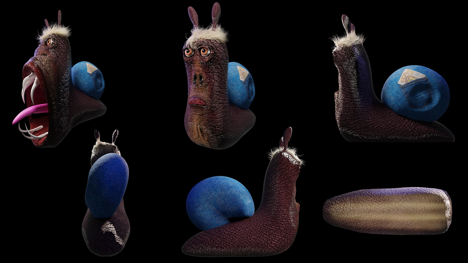 3D Snail Character Cartoon - TurboSquid 1702936