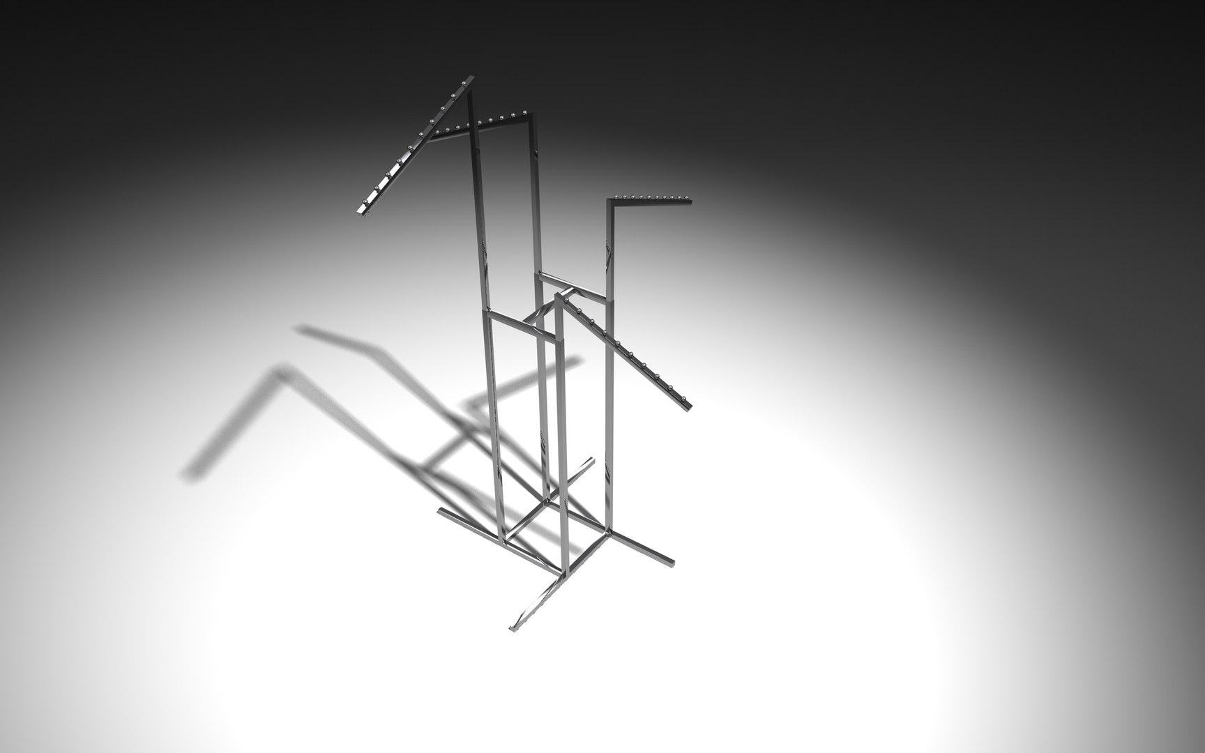 3d model retail clothes stand