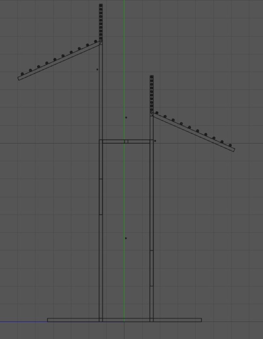 3d model retail clothes stand