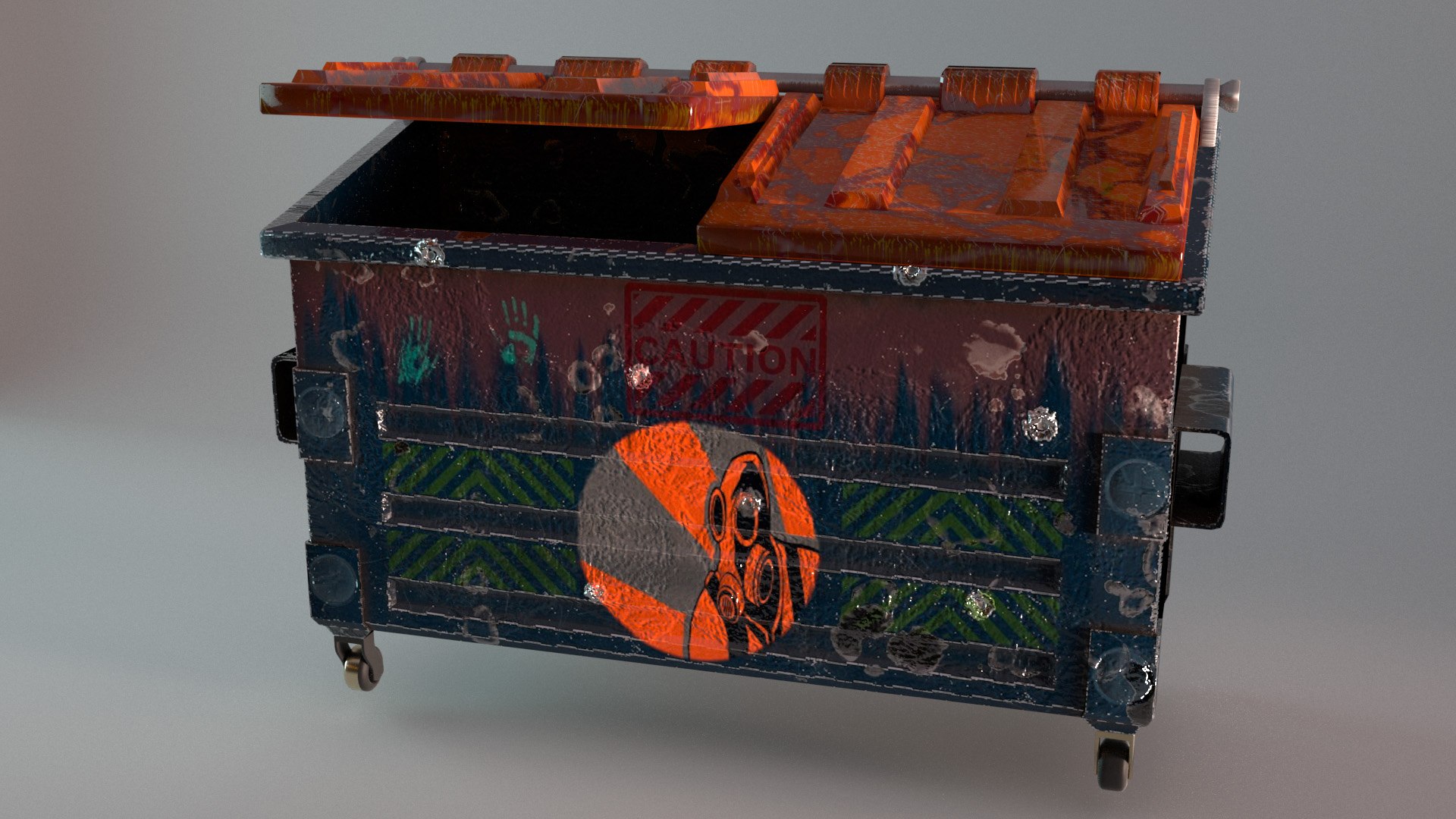 Garbage bin 3D - TurboSquid 1510424