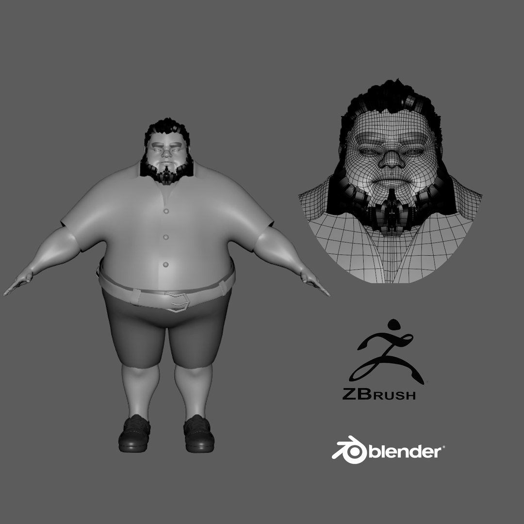3D Cartoon Man - base mesh - TurboSquid 2182134