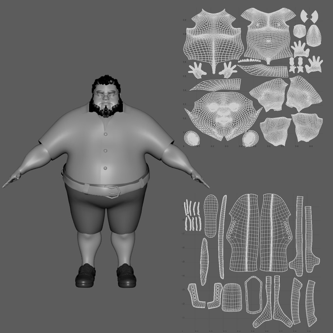 3D Cartoon Man - base mesh - TurboSquid 2182134
