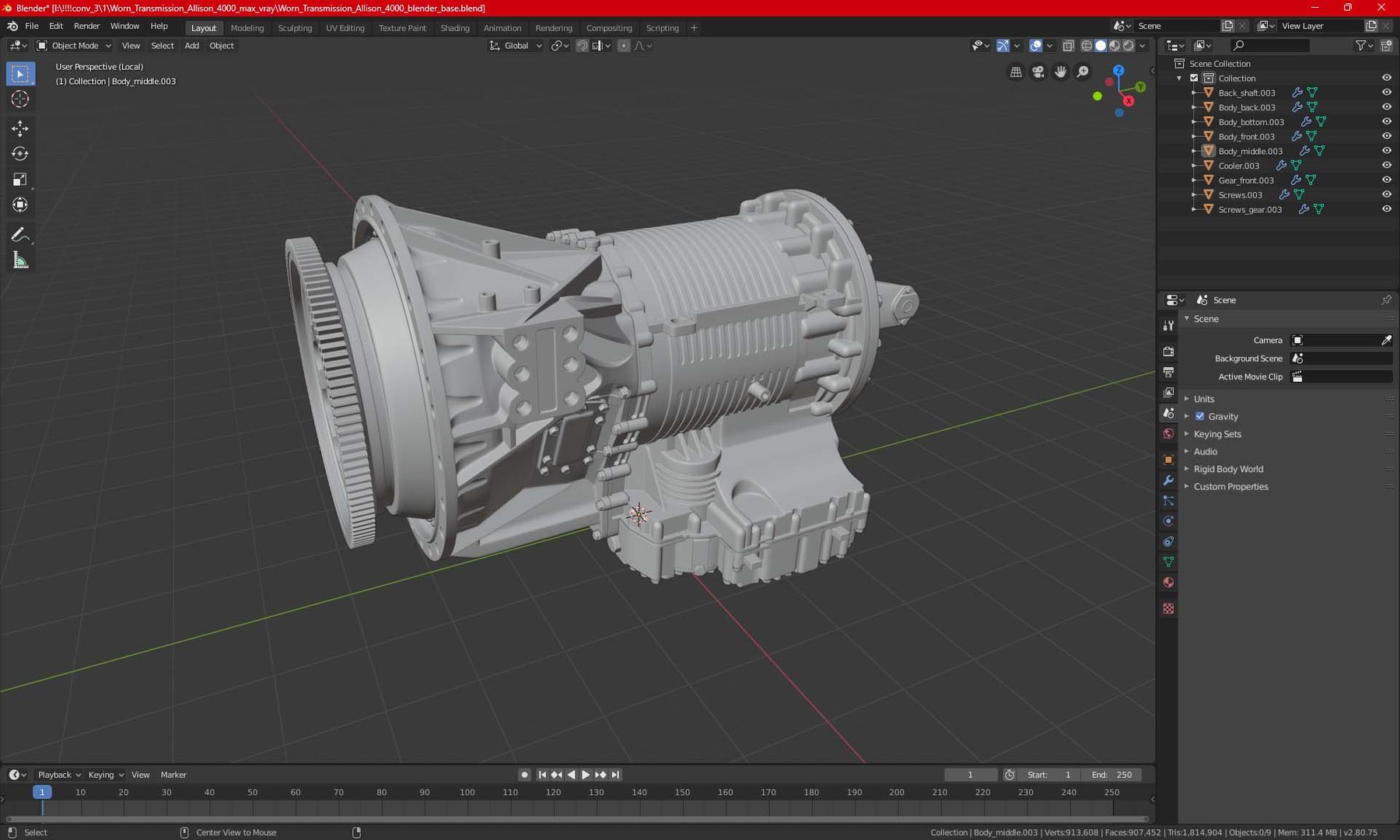 3D Allison 4000 Heavy-duty Vehicle Transmission - TurboSquid 2202017