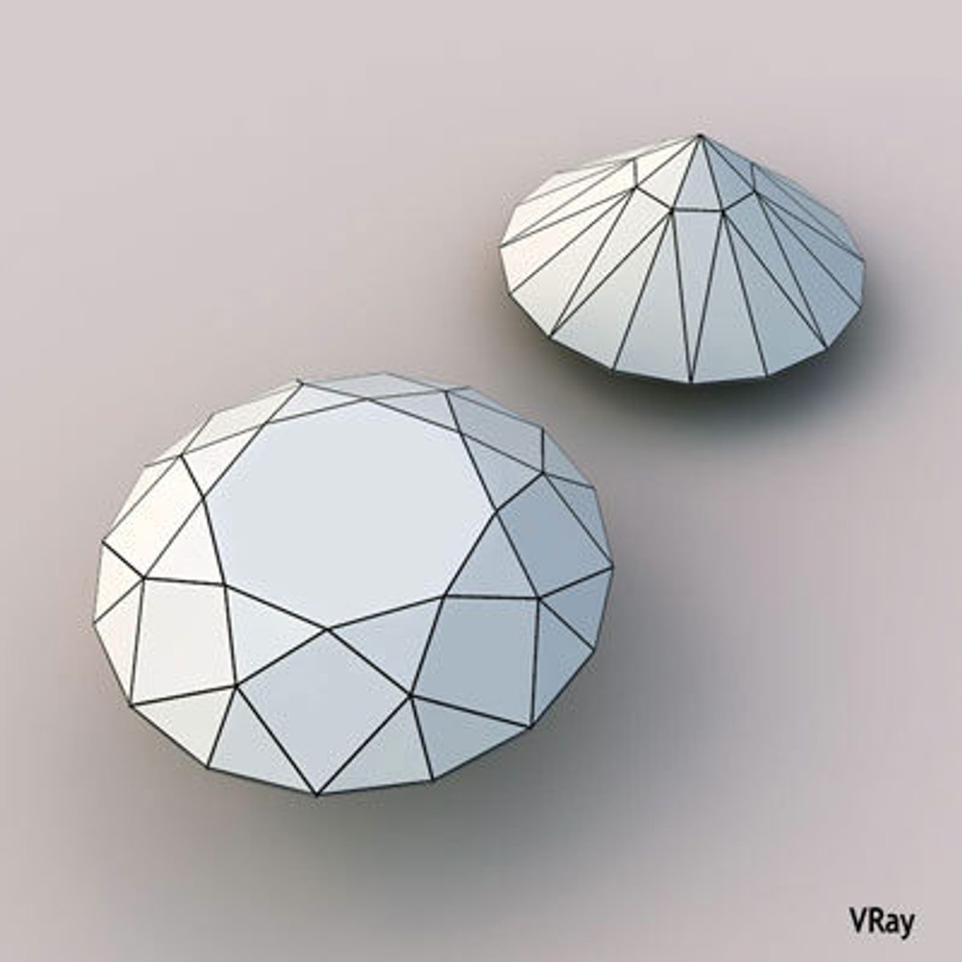 Diamond Emerald Ruby 3d Model