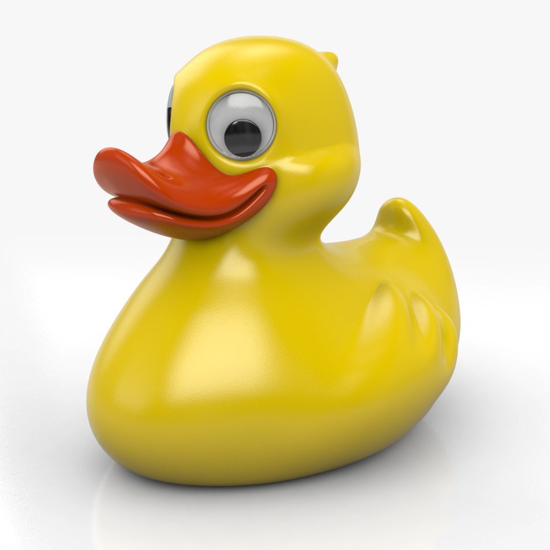 3d yellow rubber duck