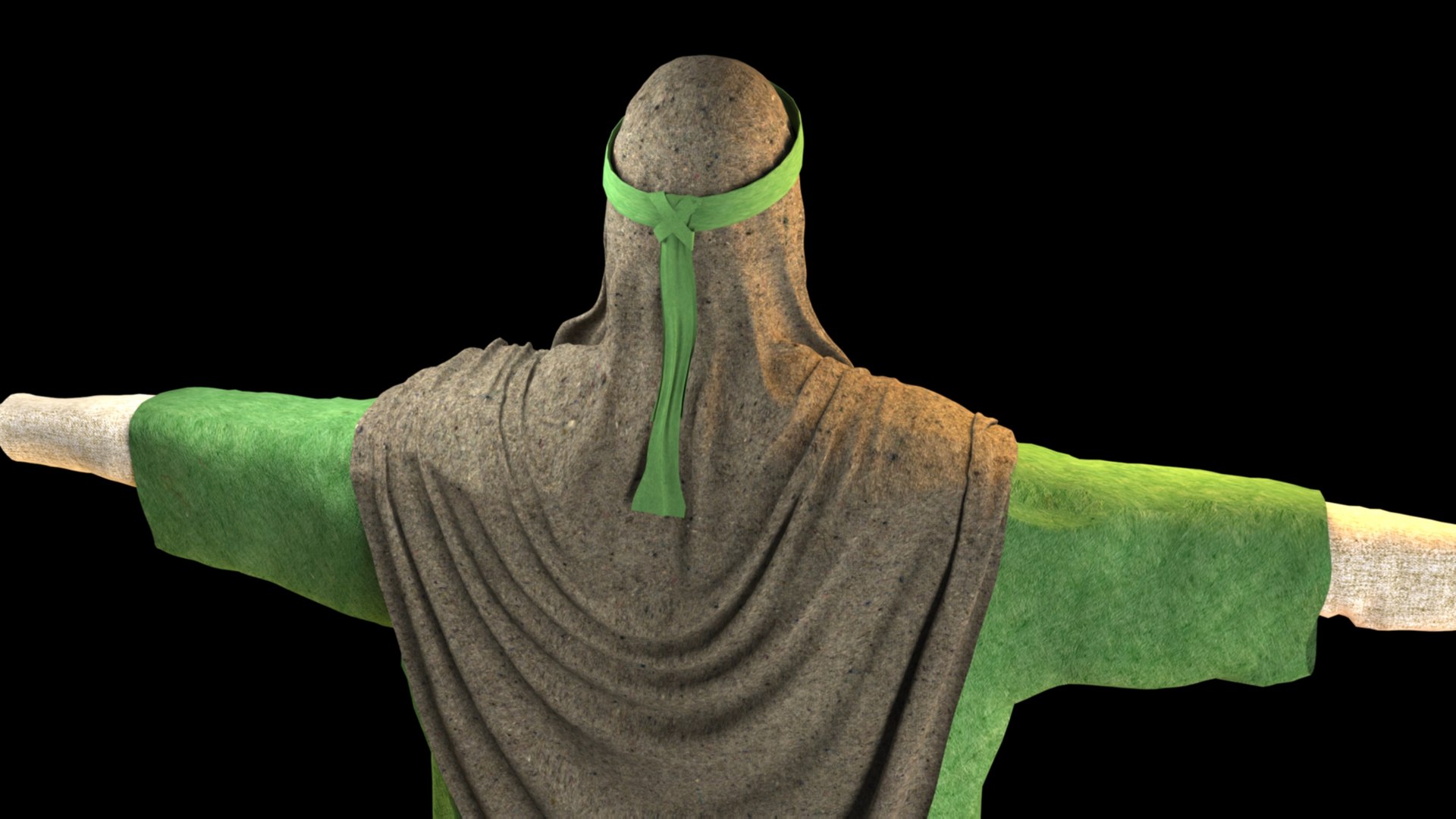 Old Arab Clothes With Sandal 3D - TurboSquid 2081557