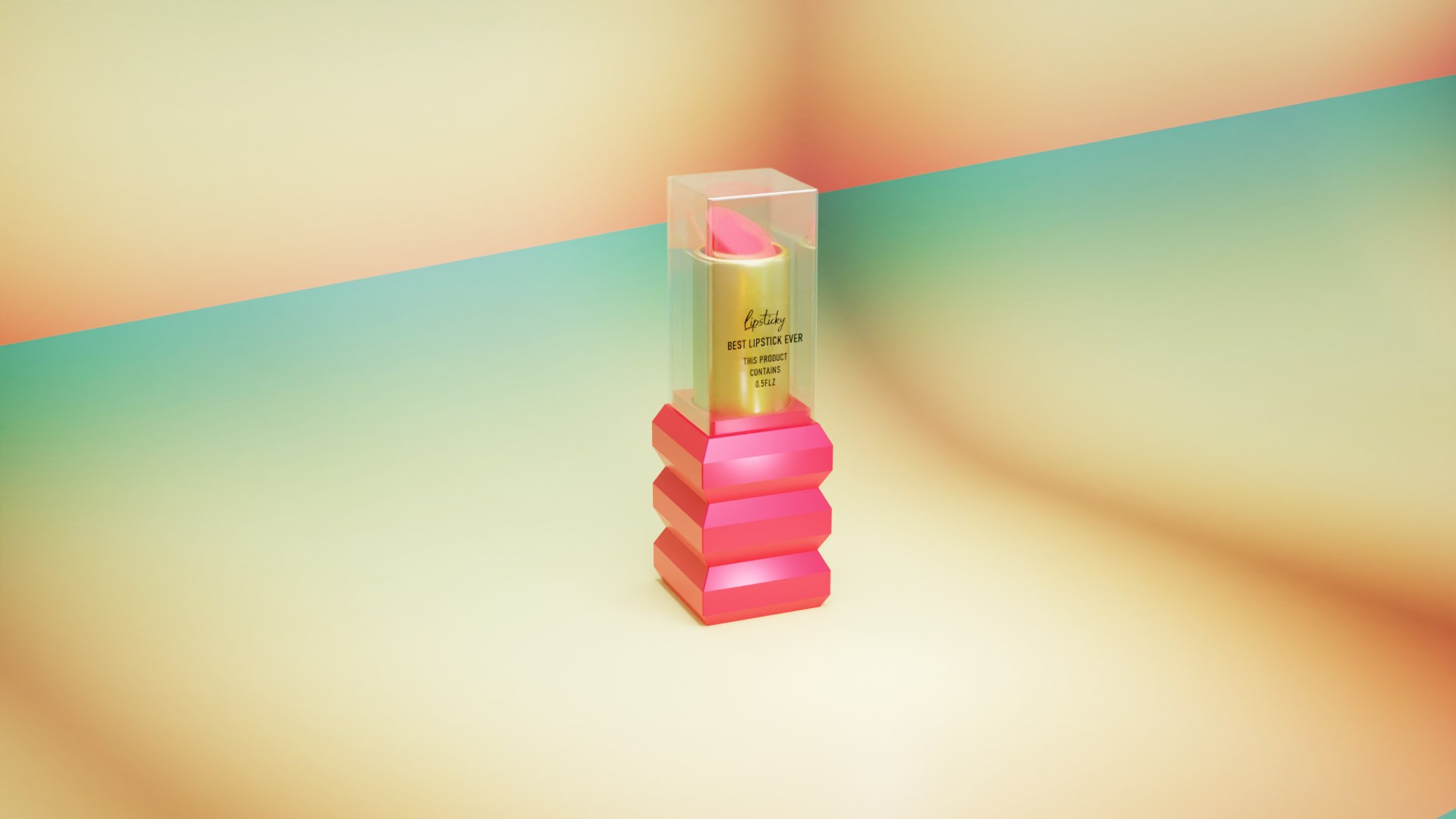 Lipstick single model with glass cap 3D model 3D model - TurboSquid 2125816