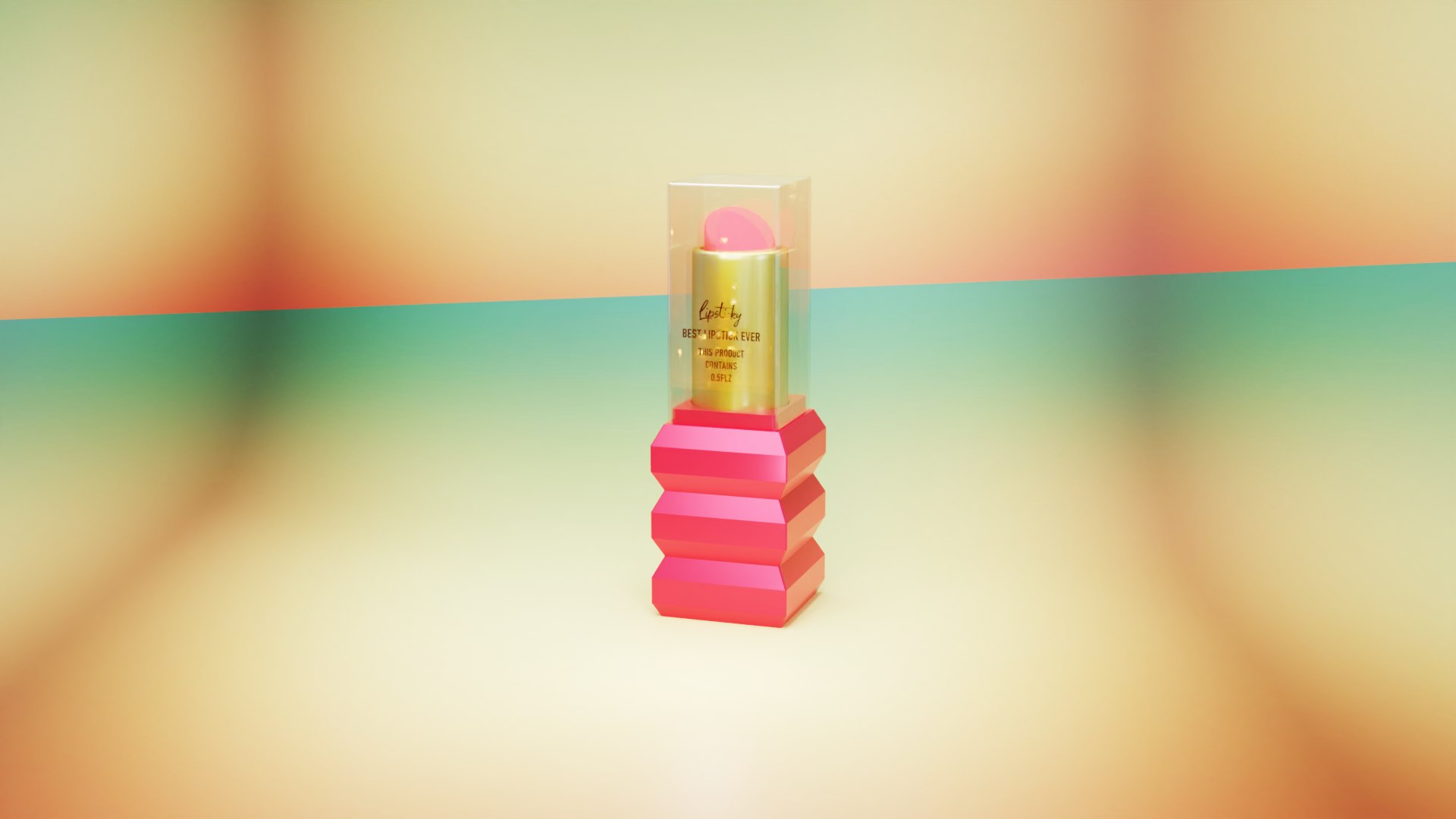 Lipstick single model with glass cap 3D model 3D model - TurboSquid 2125816