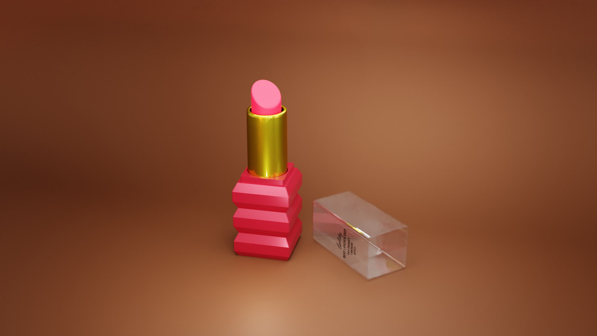 Lipstick single model with glass cap 3D model 3D model - TurboSquid 2125816
