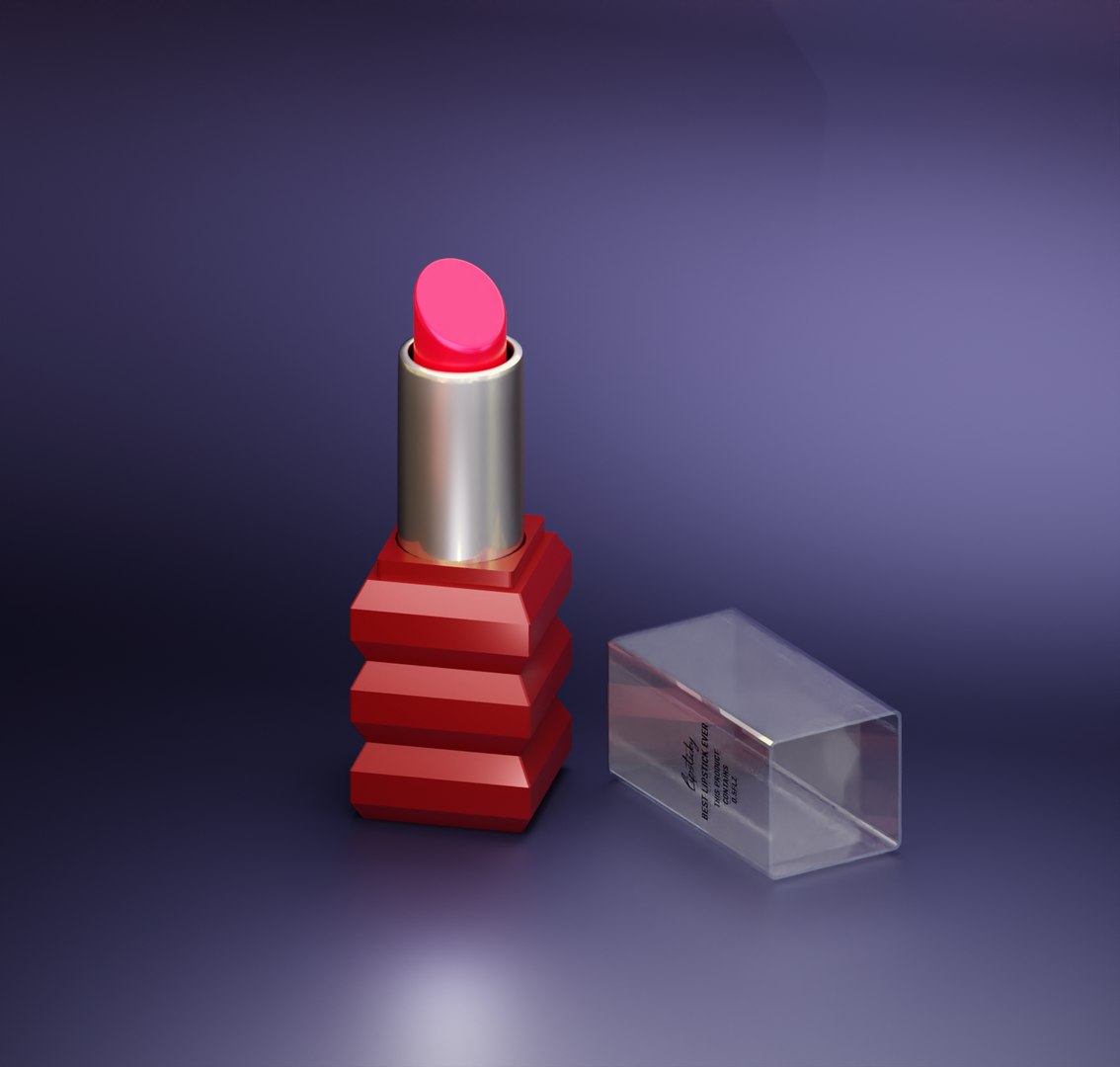 Lipstick single model with glass cap 3D model 3D model - TurboSquid 2125816