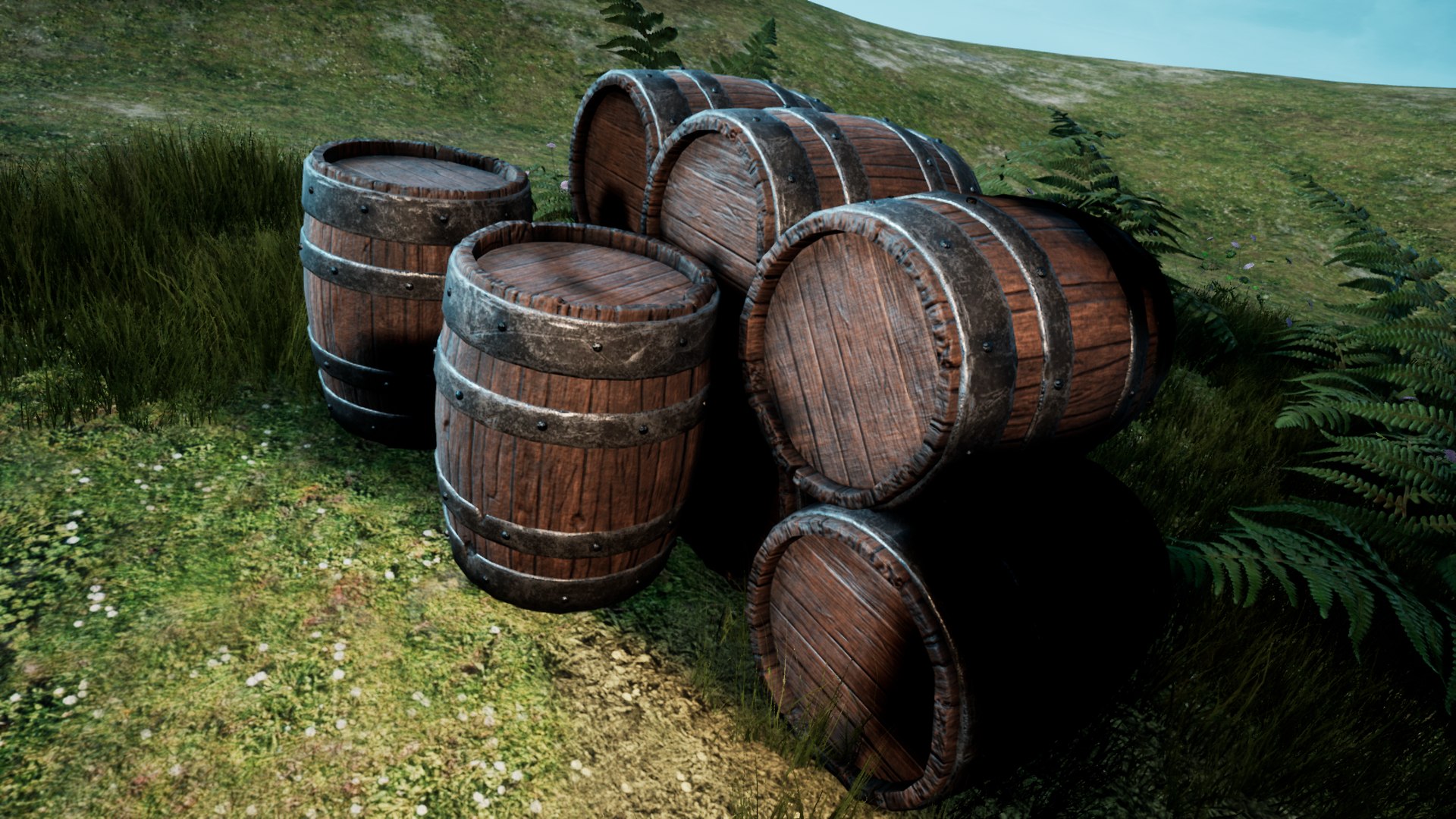 3D Model Ready Medieval Wooden Barrel - TurboSquid 1332965