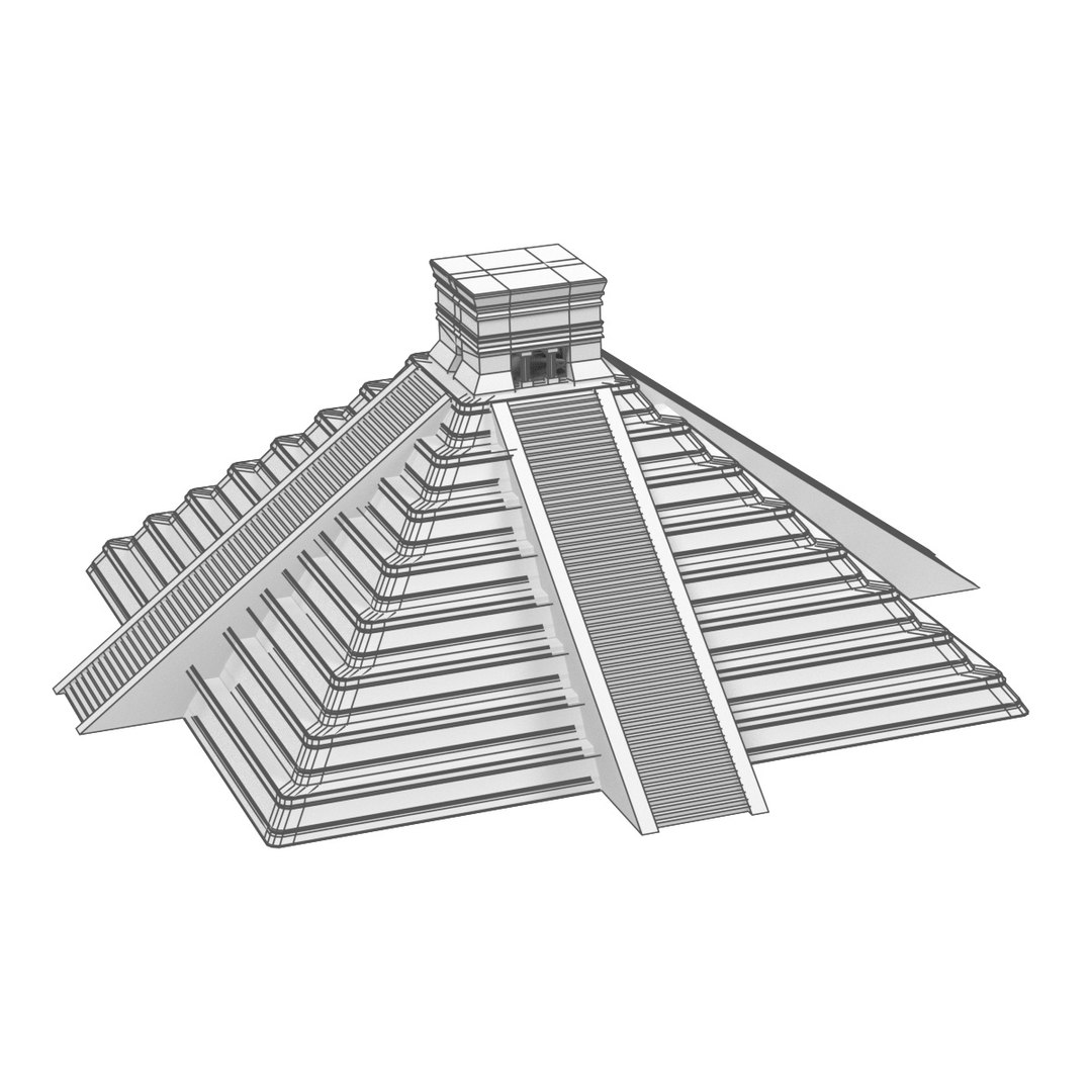 Simple Aztec Pyramid Drawing