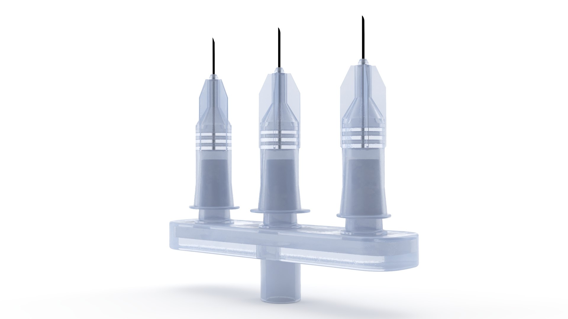 Multi Injector 3 Needles Straight Transparent Model - TurboSquid 2247462
