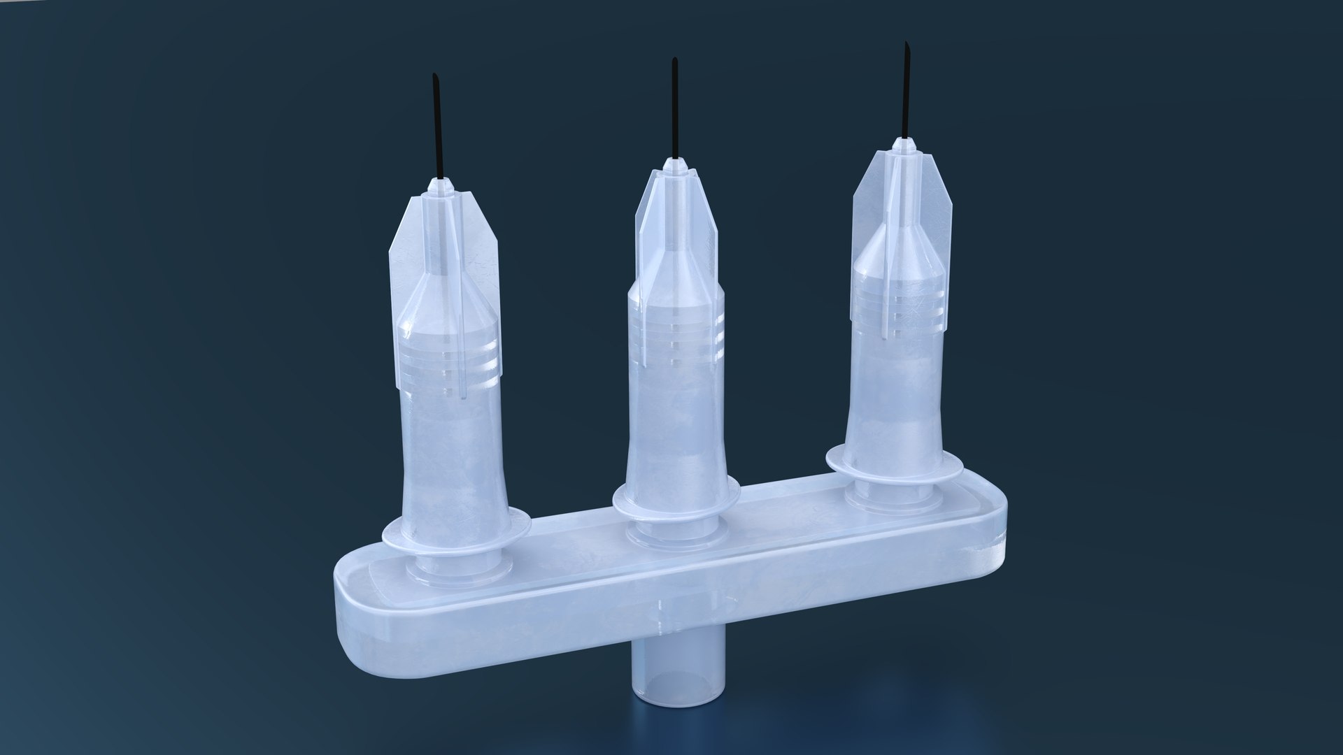 Multi Injector 3 Needles Straight Transparent Model - TurboSquid 2247462
