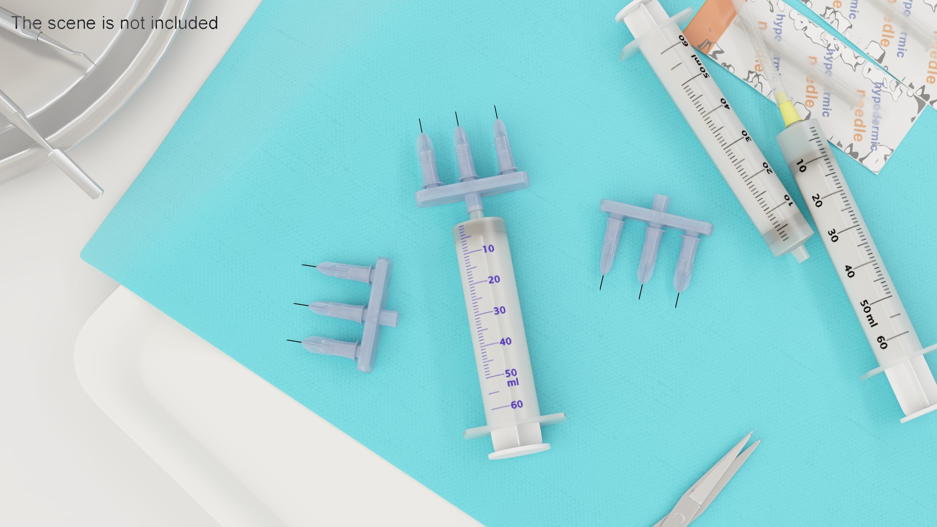 Multi Injector 3 Needles Straight Transparent Model - TurboSquid 2247462
