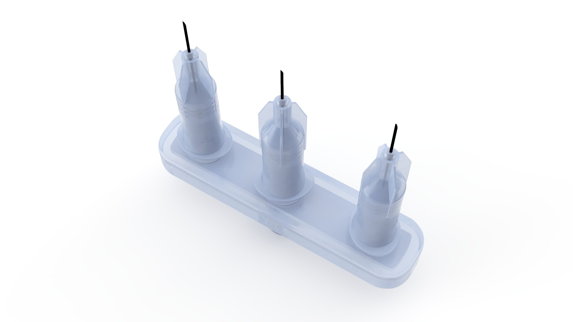 Multi Injector 3 Needles Straight Transparent Model - TurboSquid 2247462