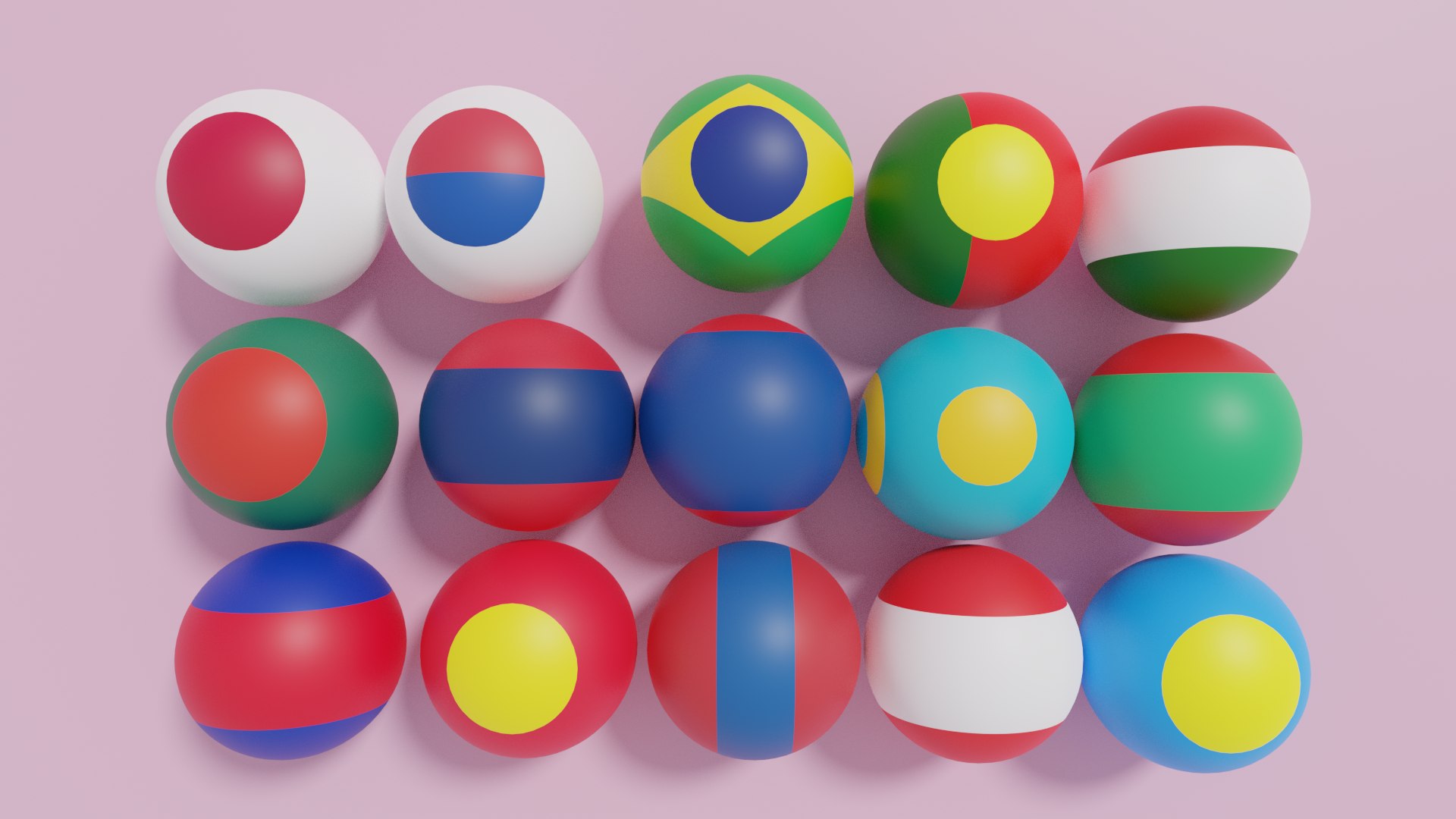 3D Flag Of Ball Collection 6 Model - TurboSquid 1884285