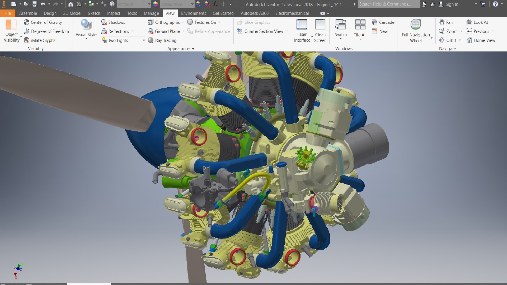 Aircraft Nine-cylinder Radial Engine 3D - TurboSquid 2332377