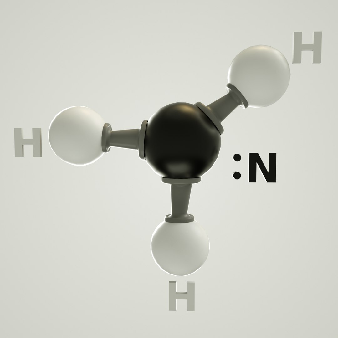 3D Ammonia Molecular Model - TurboSquid 1380792