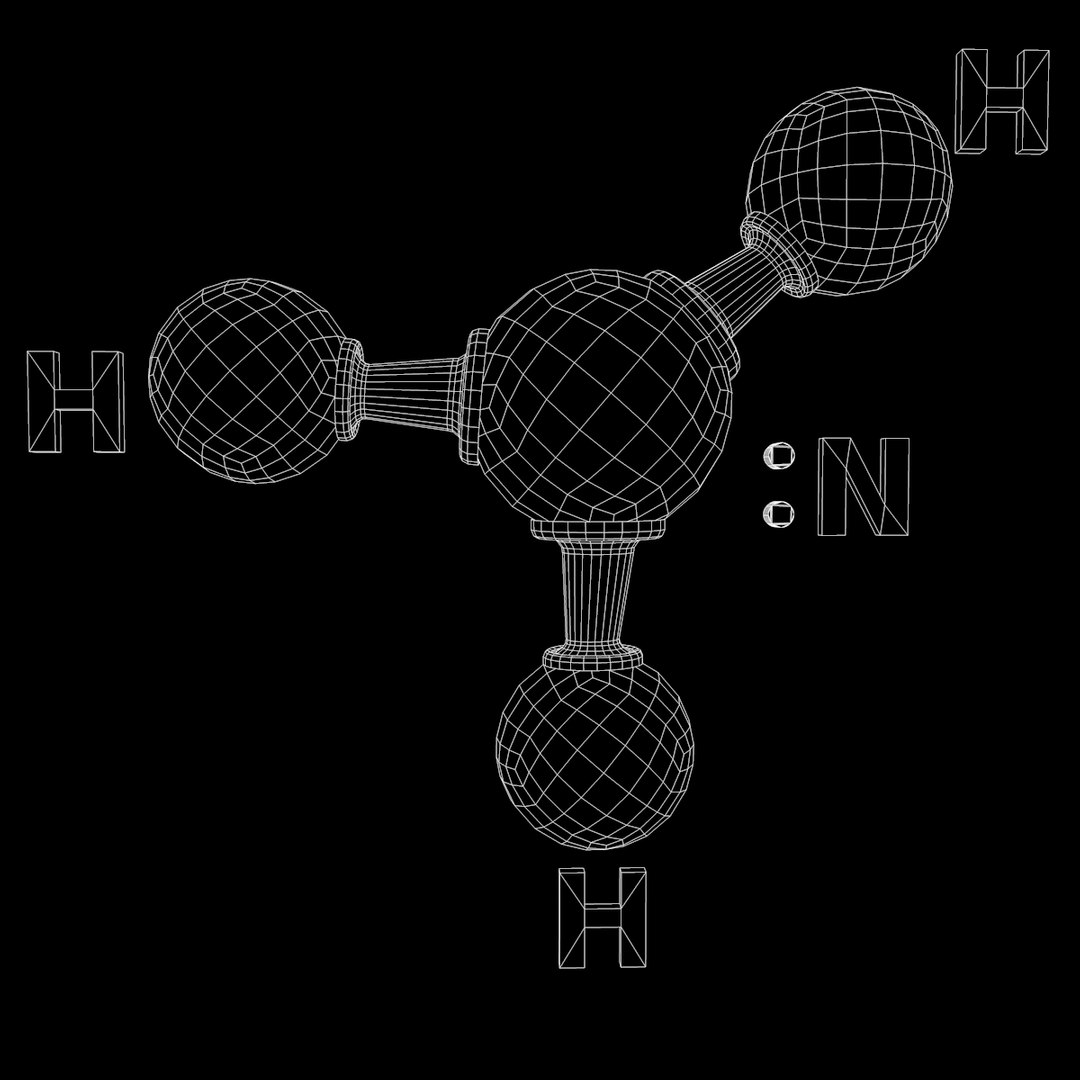 3D Ammonia Molecular Model - TurboSquid 1380792